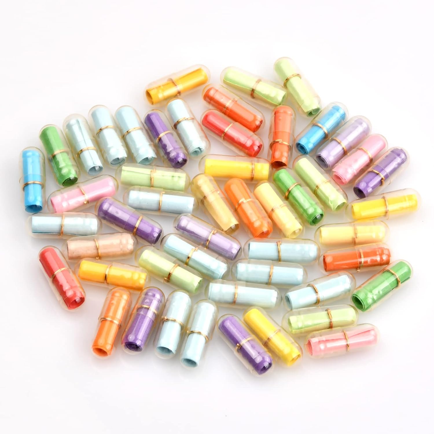 50 Pcs Capsule Message Letters Empty Pill Capsules Mini Love Friendship ...