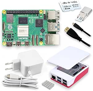 Raspberry Pi 5 8 GB Starter Kit | 128 GB microSD | Officiële USB-C 27W ...