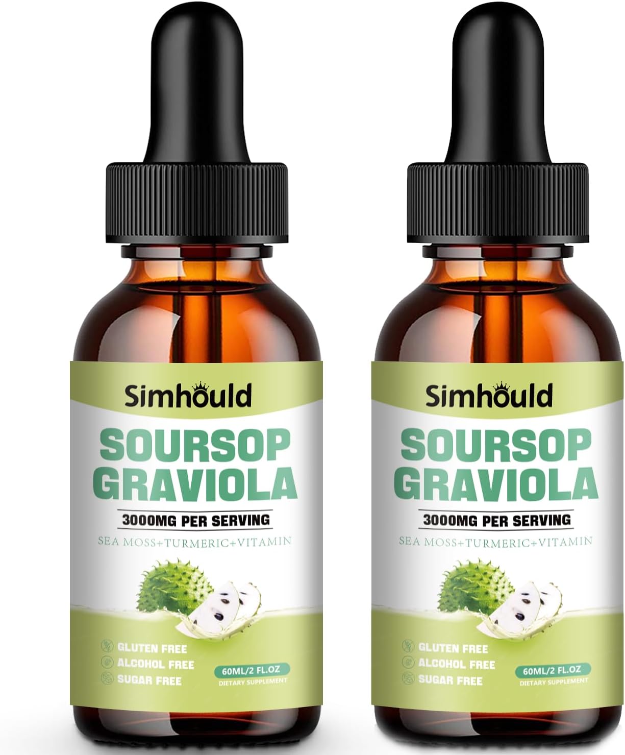 Amazon.com: 2 Packs 3000MG Soursop Bitters Liquid Drops for Cell ...
