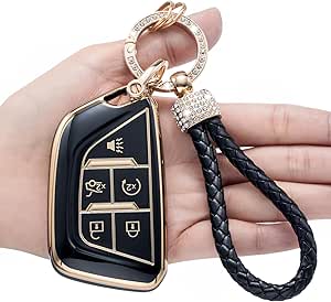 Amazon.com: LCXJMWKL for Cadillac Key Fob Cover, Compatible with 2020 ...