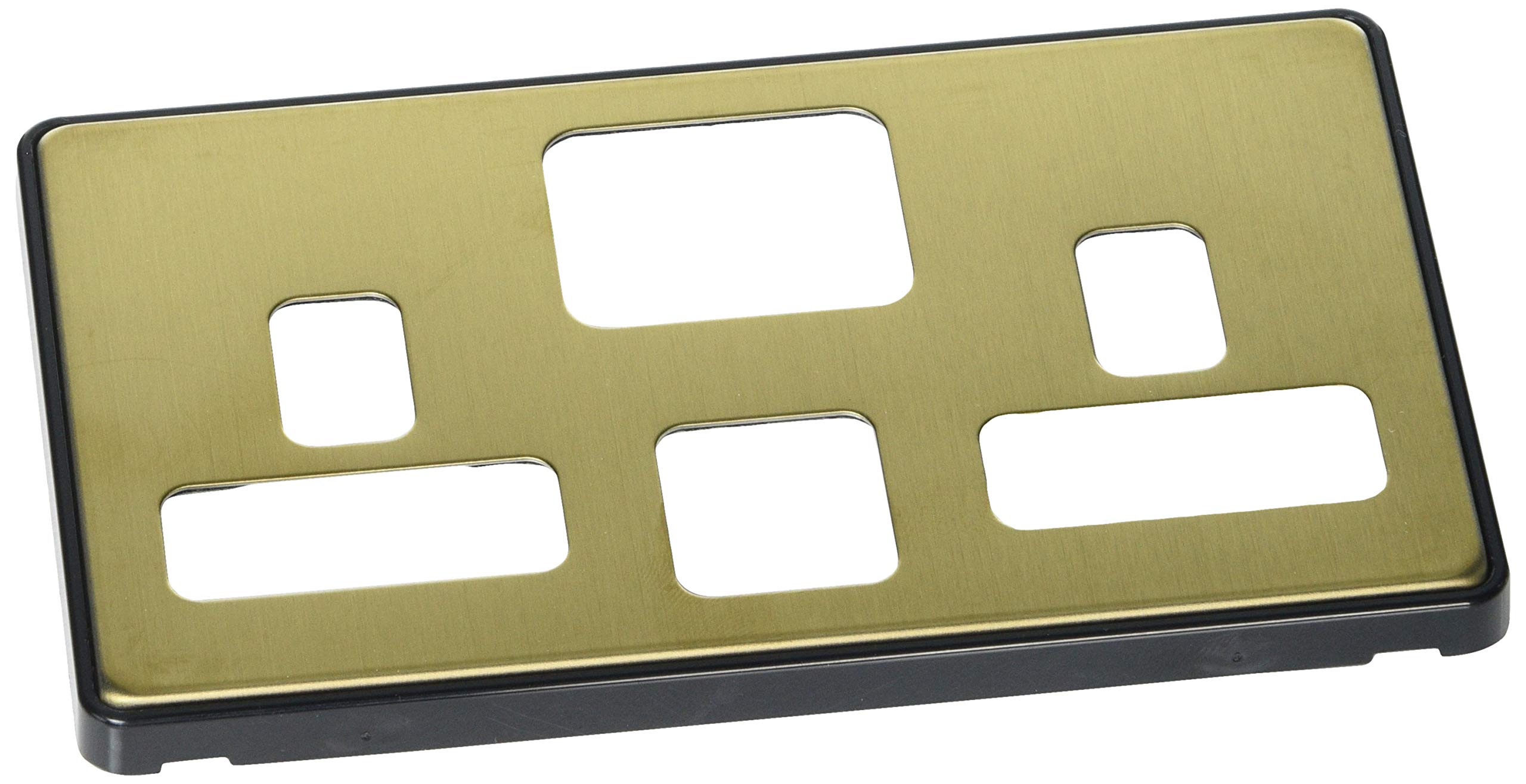 MK Dimensions 2 Gang 13A USB Dp Dual Earth Switch Socket Satin Brass ...