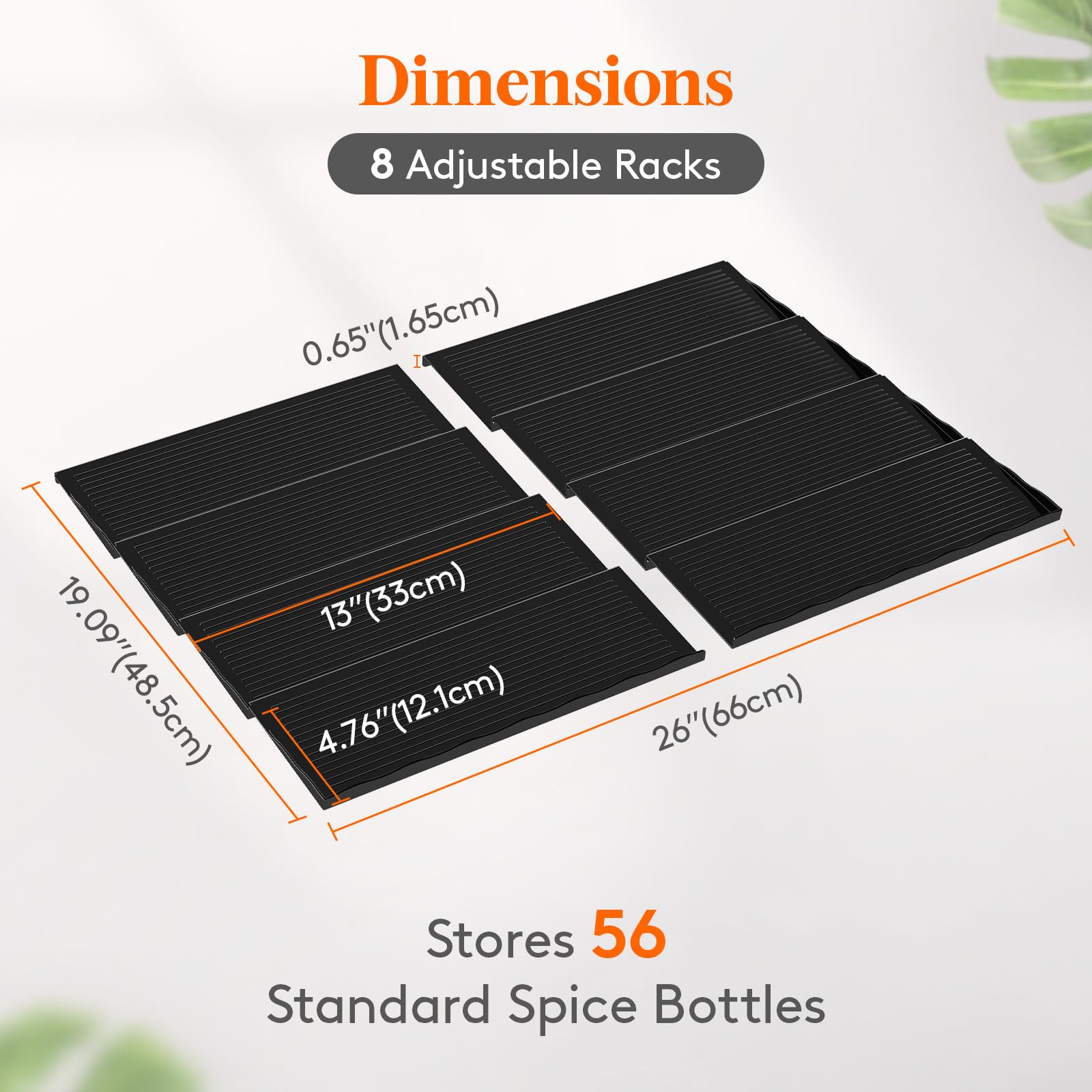 Snapklik.com : Plastic Adjustable Spice Drawer Organizer, Expandable ...