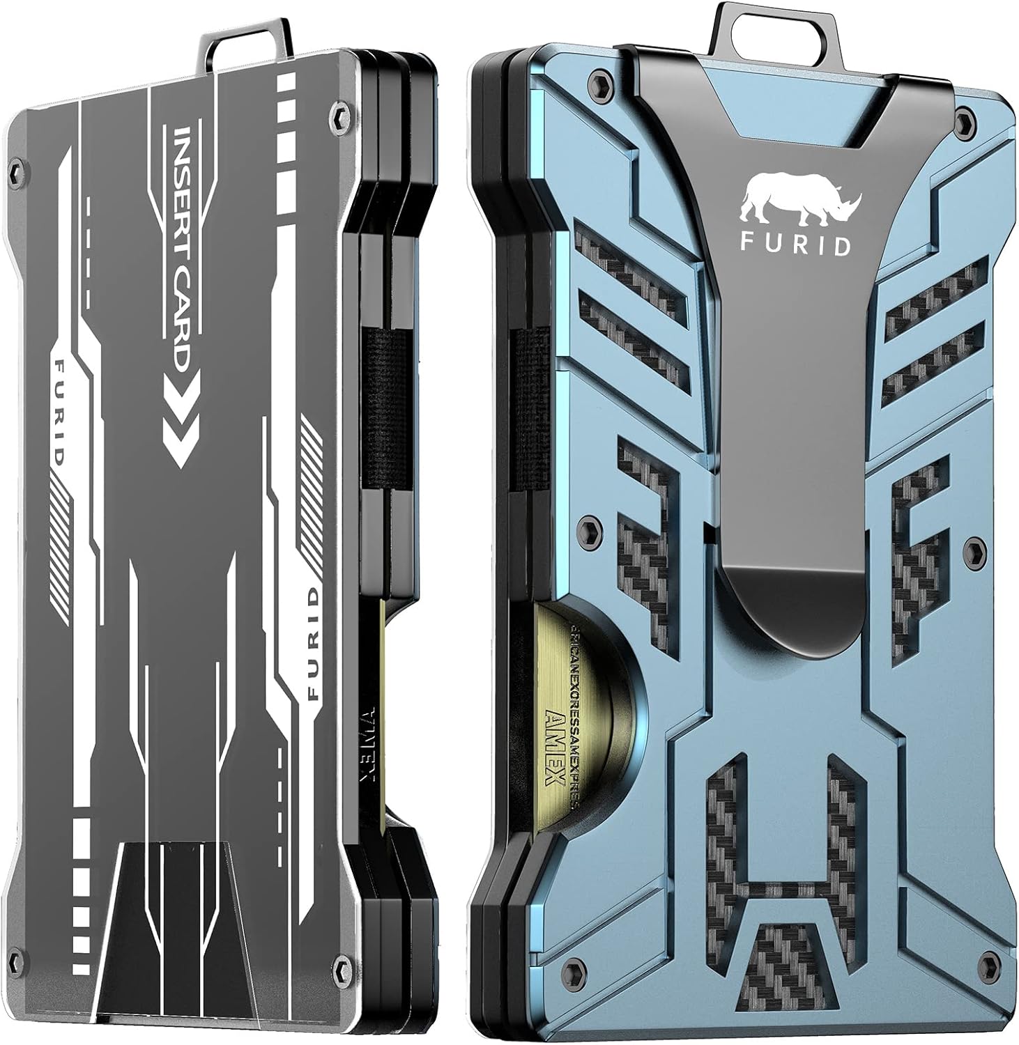 Amazon.com: furid Minimalist Wallet for Men Slim: Tactical Wallet ...