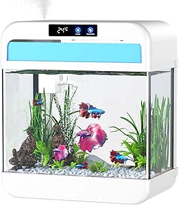 Amazon.com : Fish Tank Aquarium 2.2 Gallon with Humidifier 7 Color Auto ...