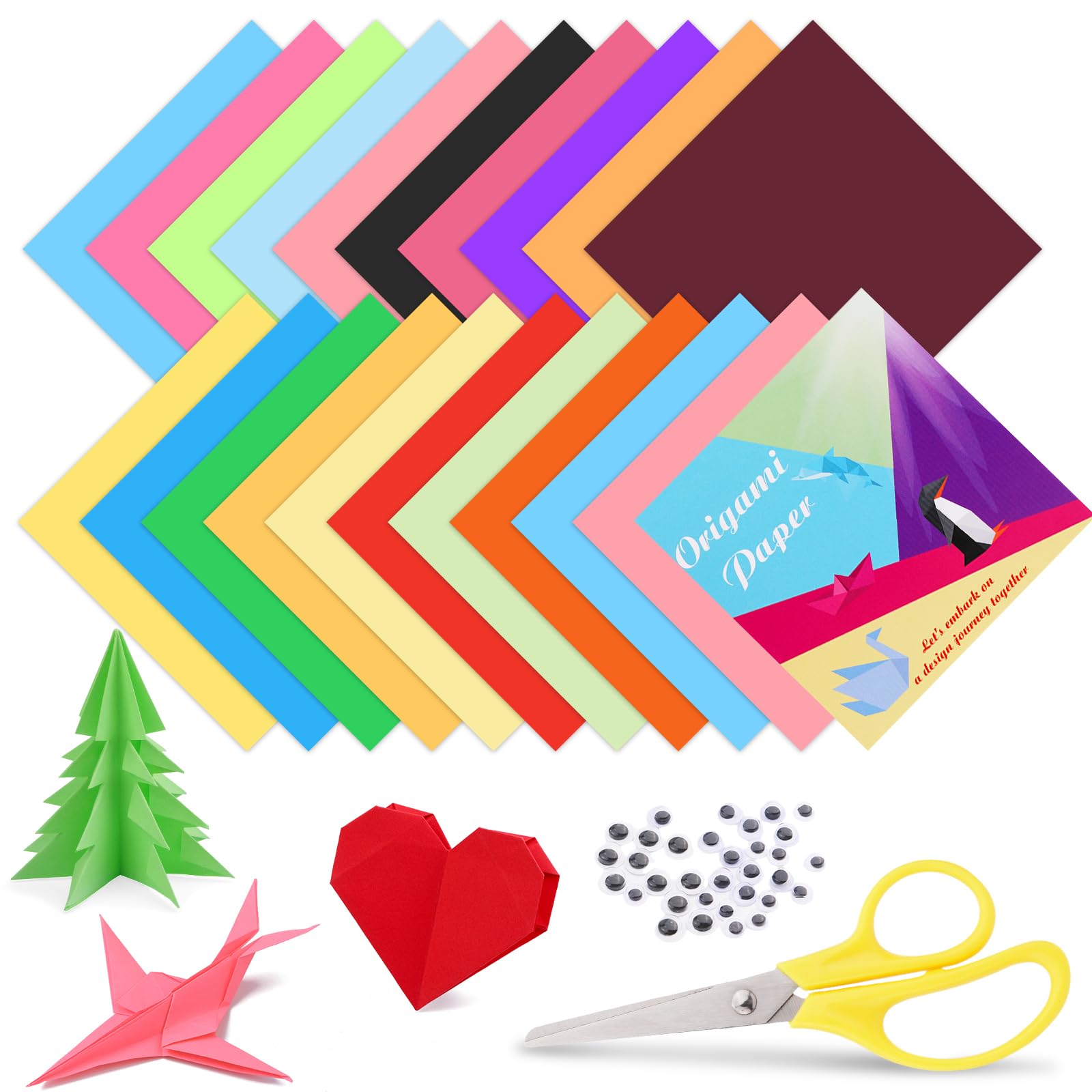 Snapklik.com : Origami Paper,200 Sheets 20 Colors Double Sided Origami ...