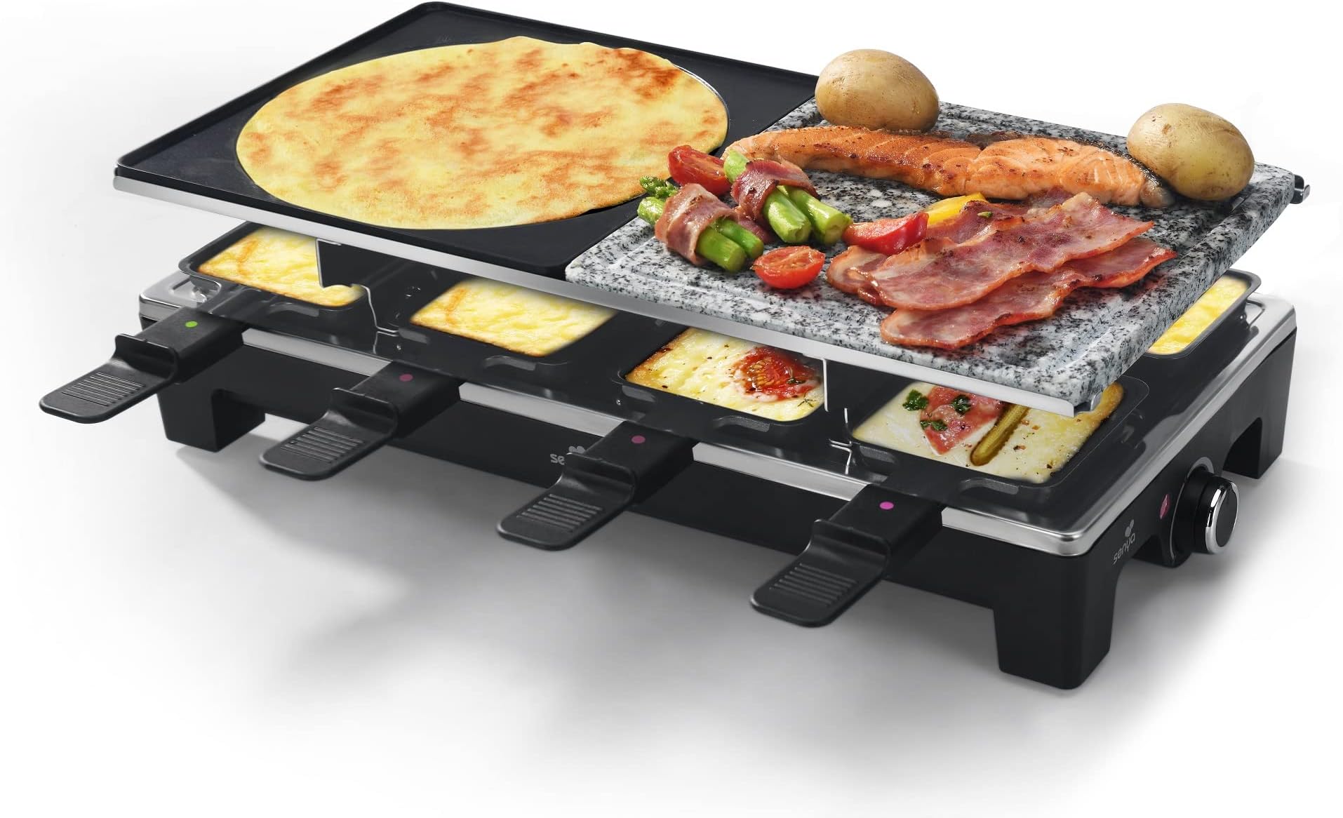 Hengbo Appareil à Raclette Grill avec Revêtement anti-adhésif 8 ...