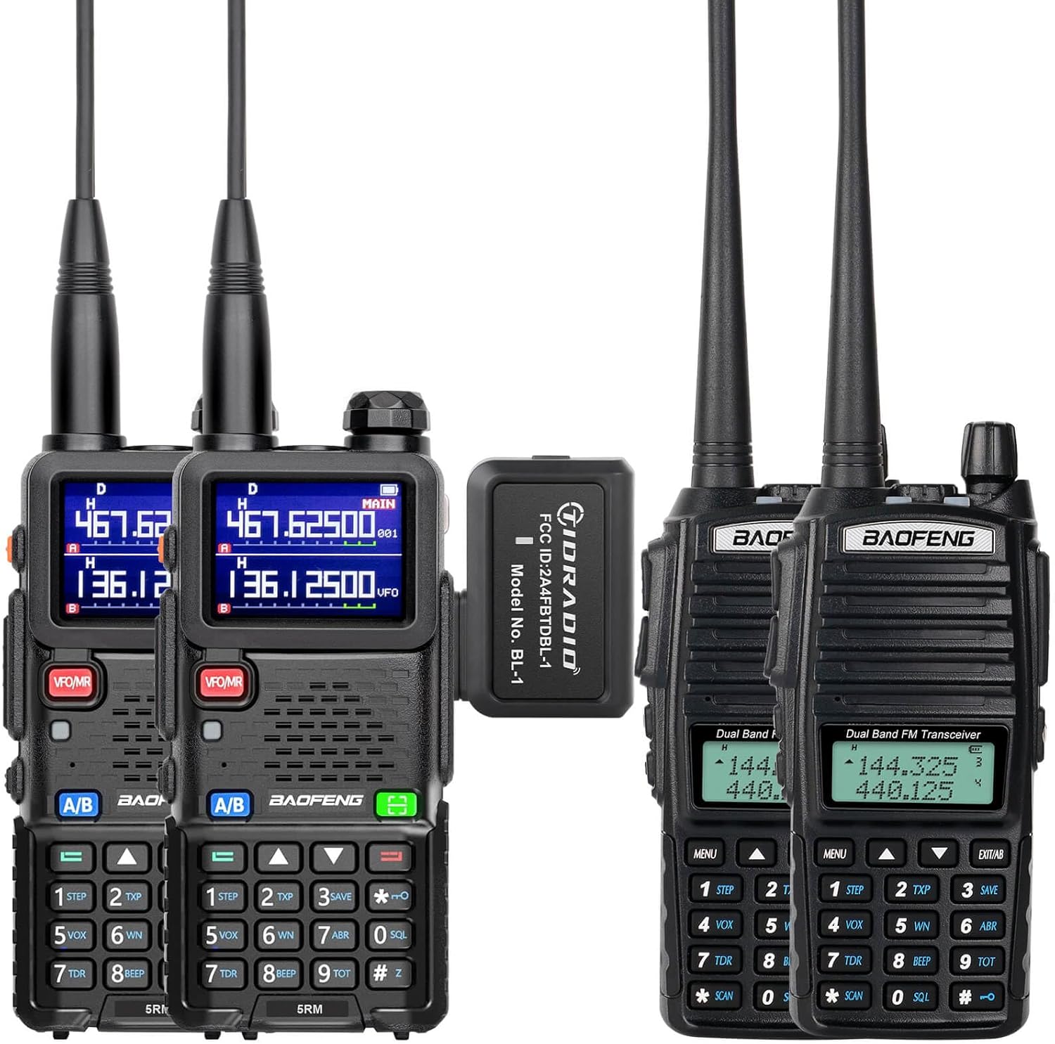 Amazon.com: Baofeng 5RM Ham Radio (2Pack) with Wireless Programmer ...
