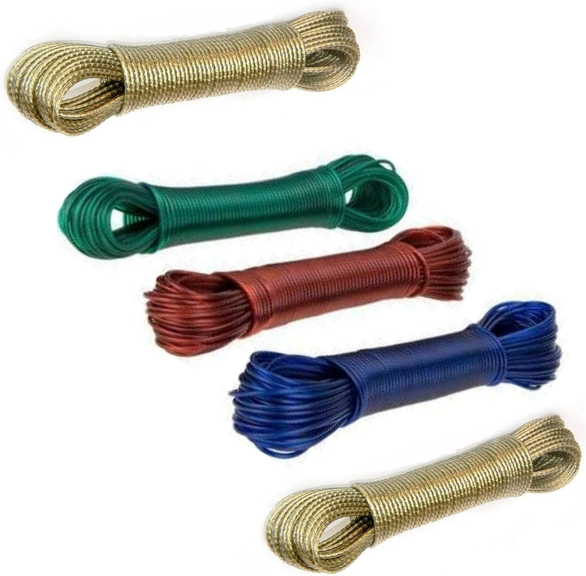 DIKANSHA 20-Meter PVC Coated Steel Anti-Rust Wire Rope Washing Line ...