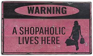 Amazon.com: Shopaholic - HandMade Rustic Wood Sign - 33" x 60", Ships ...