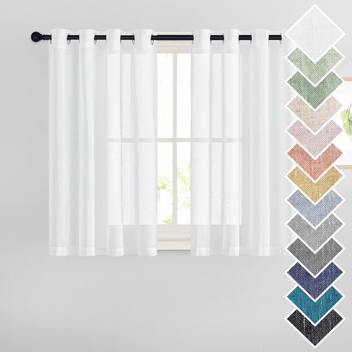 PONY DANCE Net Curtain - Window Decoration Net Curtains Panels White ...