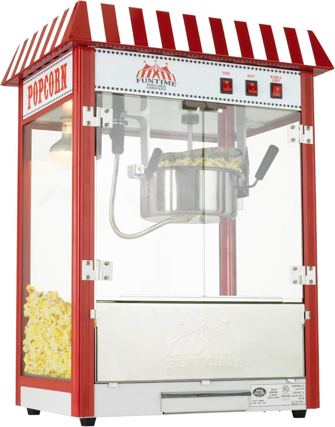 Amazon.com: Funtime FT8000CP Popcorn Machine, 8 oz, Red: Home & Kitchen