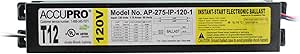 Accupro AP-275-IP-120-1 Electronic Fluorescent Ballast, 2-Lamp, T12 ...