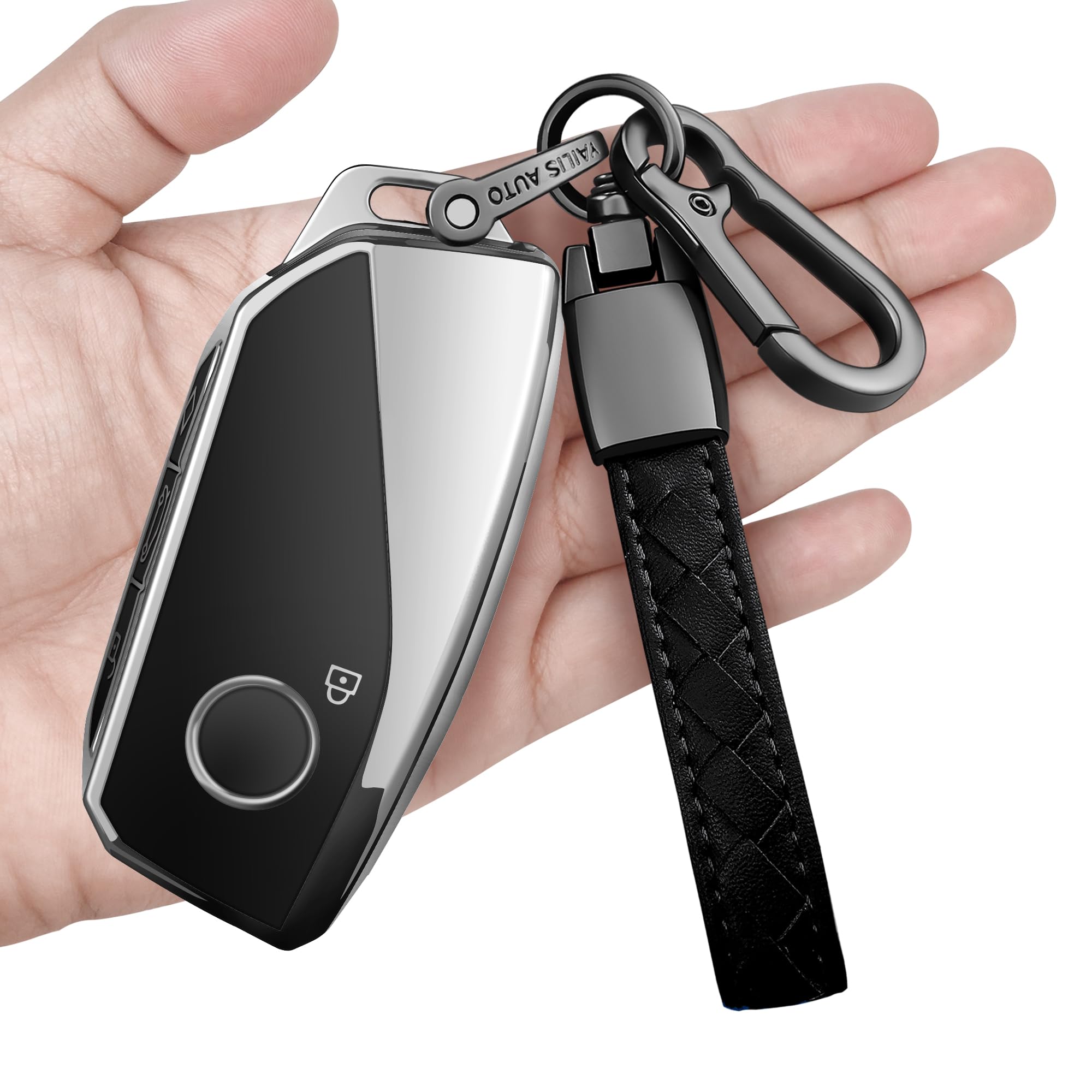 Amazon.com: Sindeda for BMW Key Fob Cover with Keychain Soft Full ...