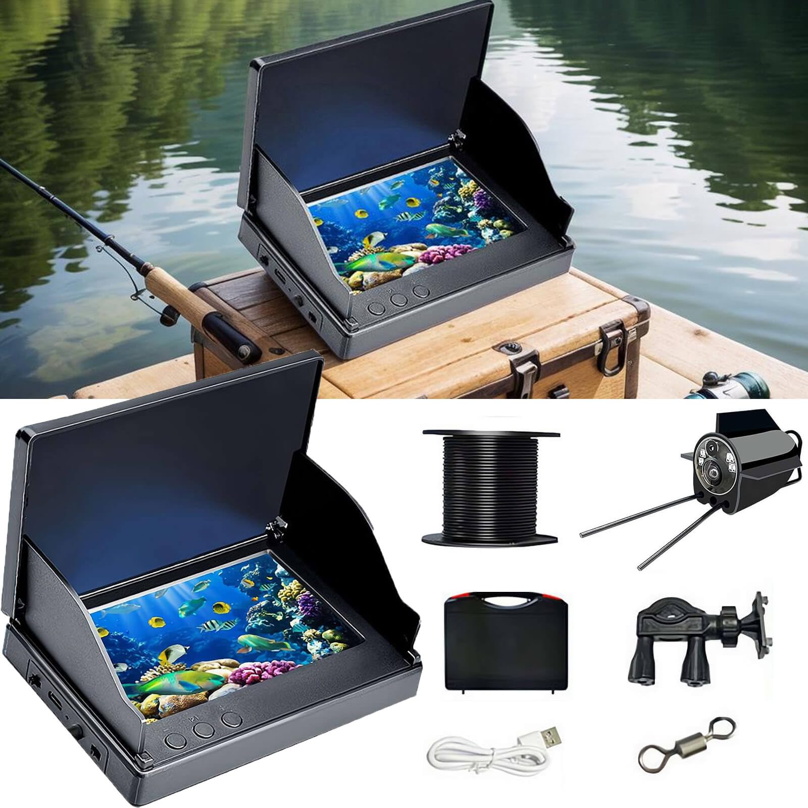 Fish Camera Colitt Underwater Fishing Camera, 2025 Upgraded Colitt ...