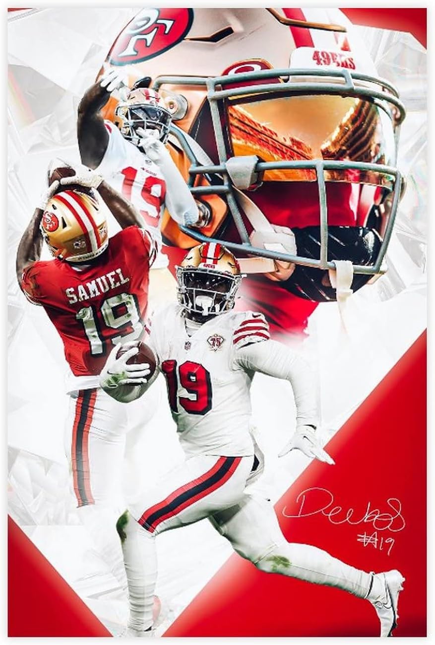Deebo Samuel Poster 2 Sports Canvas Posters Canvas Poster Wall Art ...