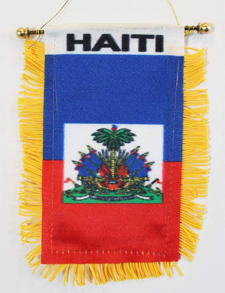 Amazon.com: Haiti Mini Banner Flag Poly 3In X 5In : Patio, Lawn & Garden