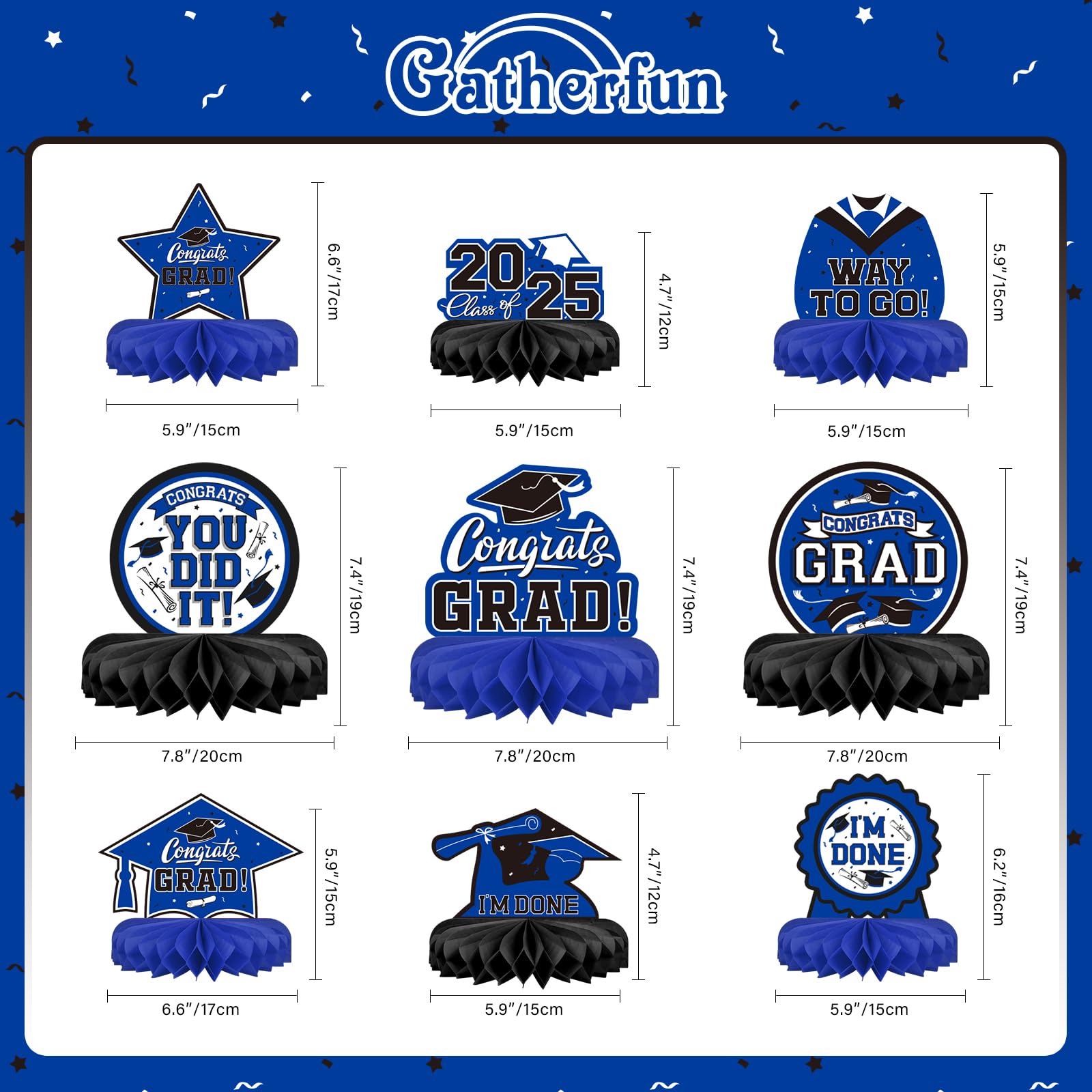Snapklik.com : 9PCS Graduation Party Decorations Congrats Grad Table ...