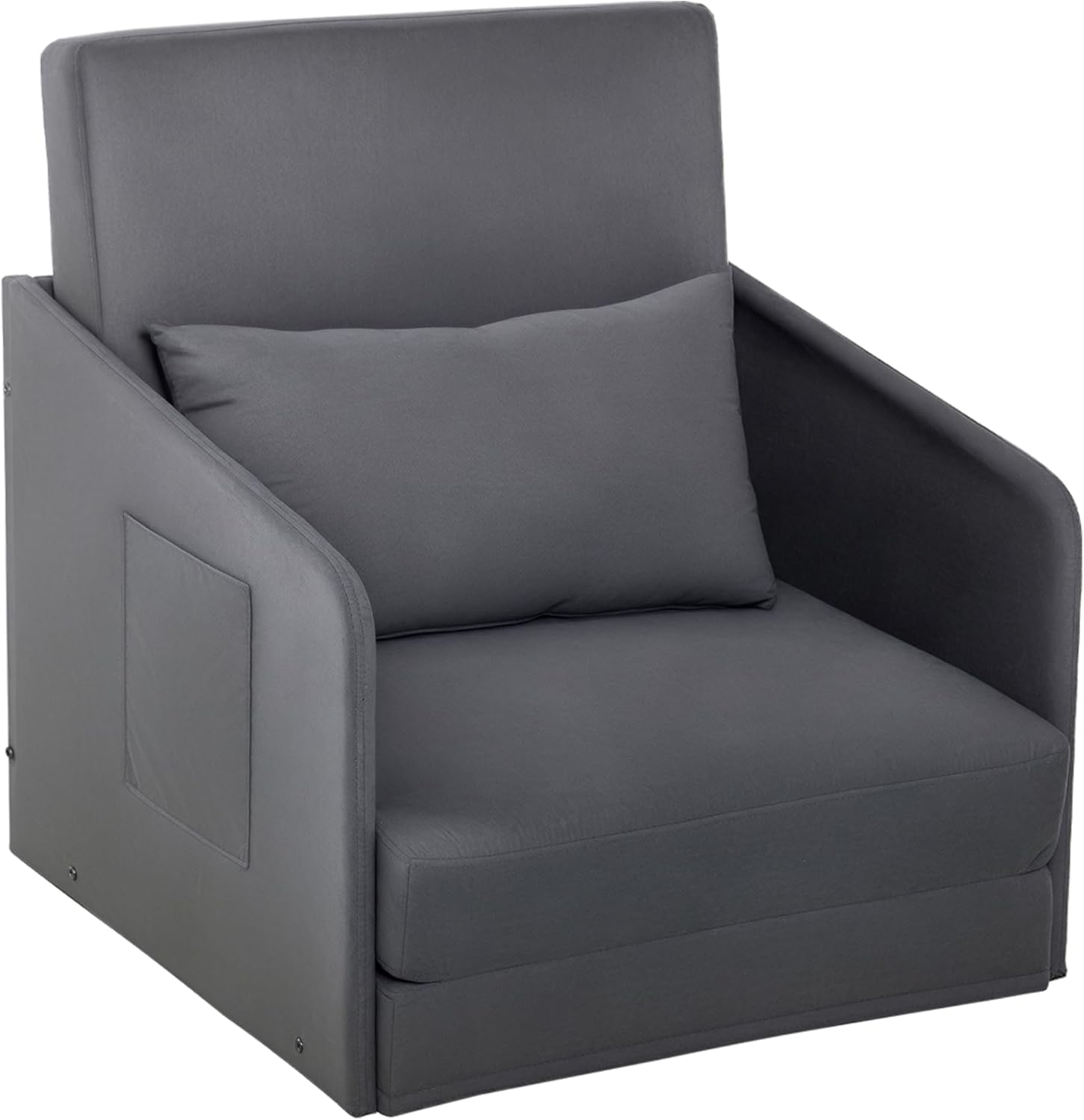 HOMCOM Single Sofa Bed Armchair Soft Floor Sleeper Lounger Futon Couch ...