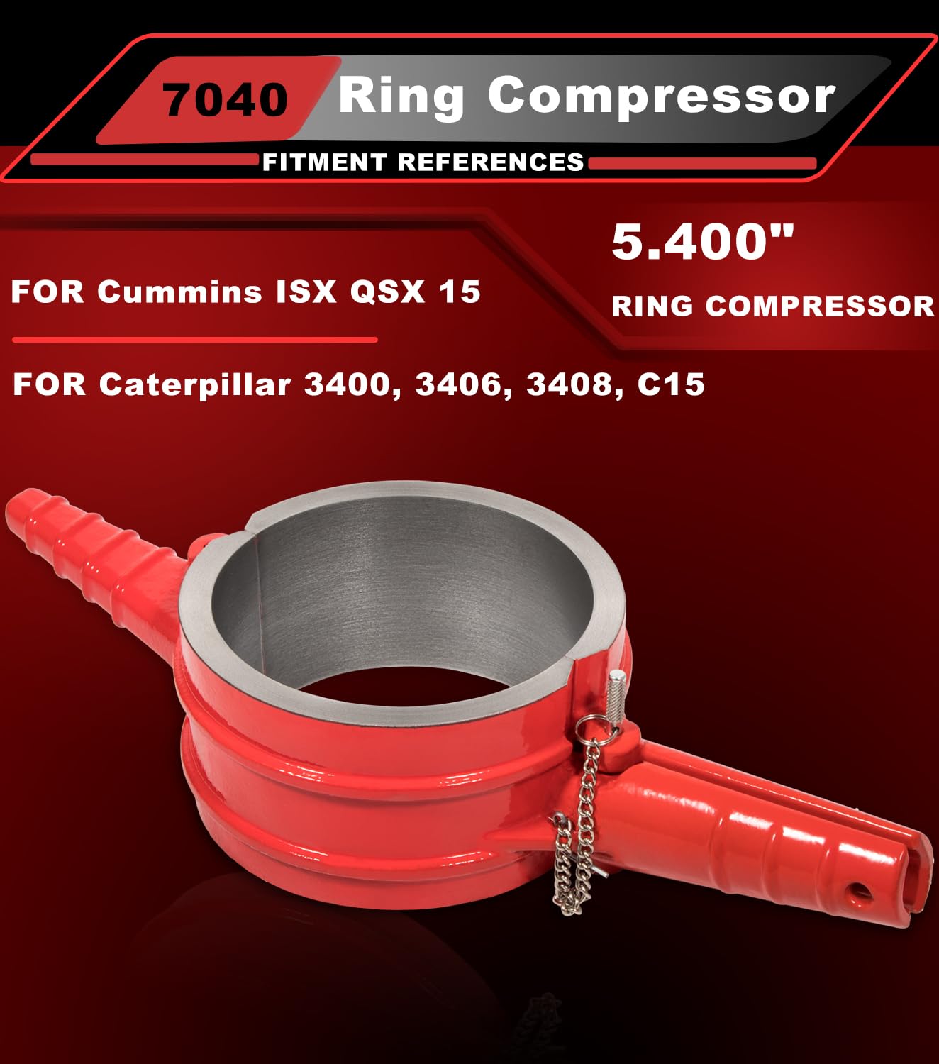 Piston Ring Tool 5.4" Bore Diesel Piston Ring Compressor Tool — For ...