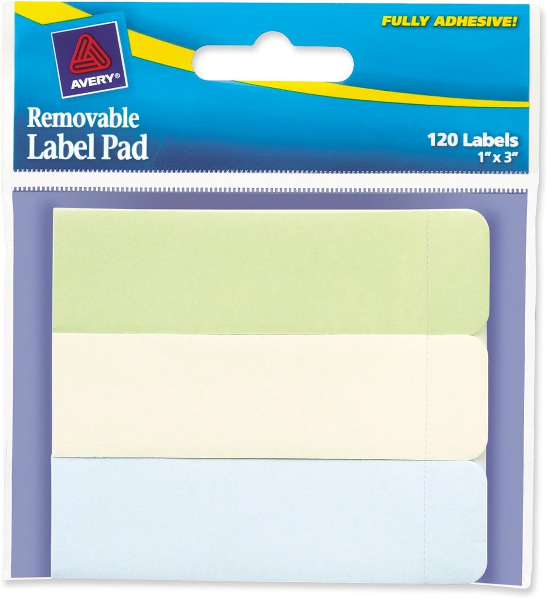 Amazon.com : Avery Removable Label Pad, 1 x 3 Inches, Recycled, 120 ...