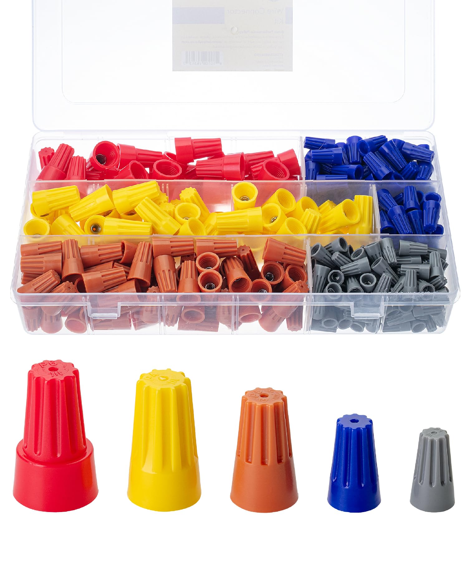 Snapklik.com : Bates Assorted Size Wire Connectors - 350 Pcs