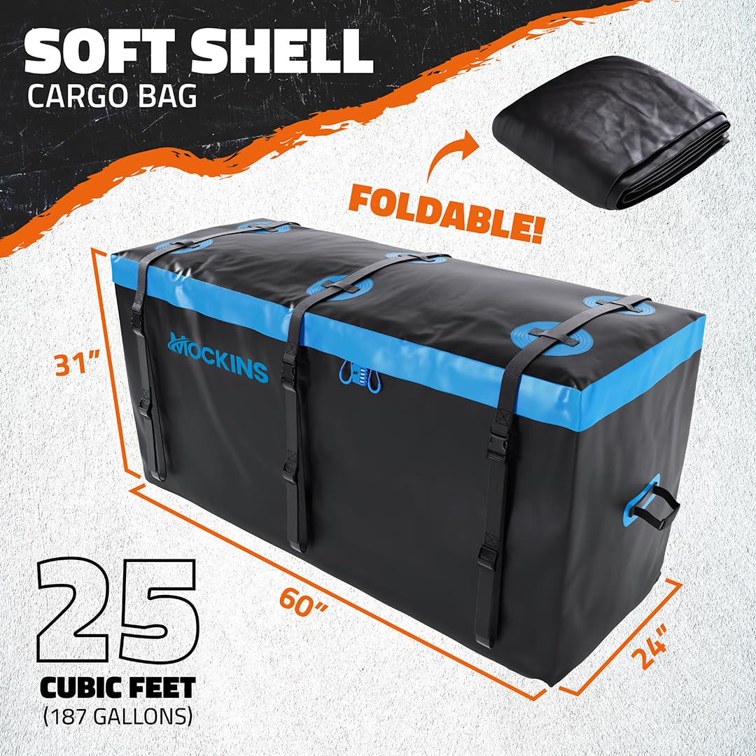 Snapklik.com : 25 Cu Ft Vehicle Soft-Shell Carriers Waterproof Cargo ...