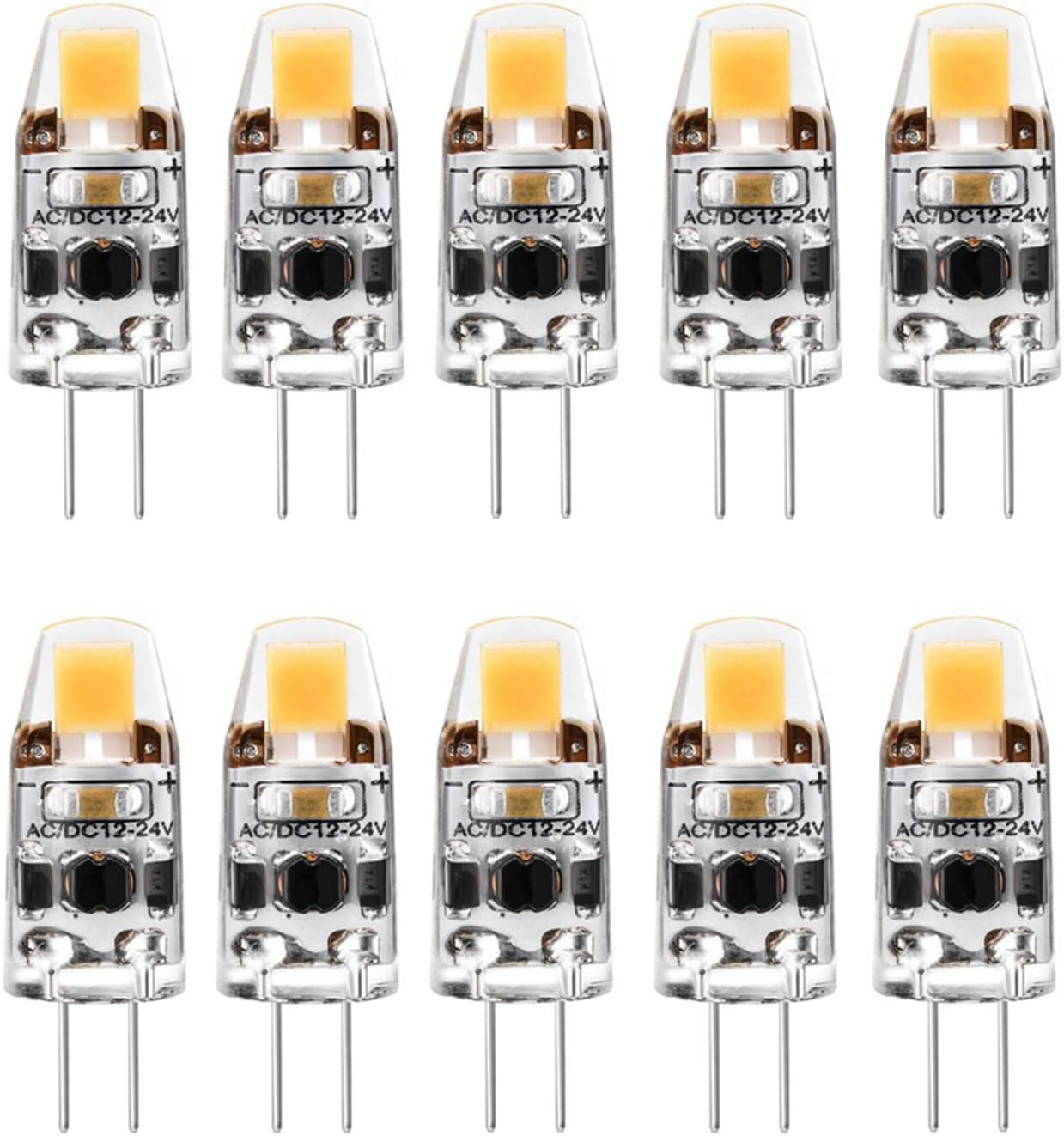 G4 LED Bulbs 1.5W Dimmable Bi-pin T3 JC G4 Base 1.5 Watt (Equivalent to 20W G4 Halogen Bulb ...