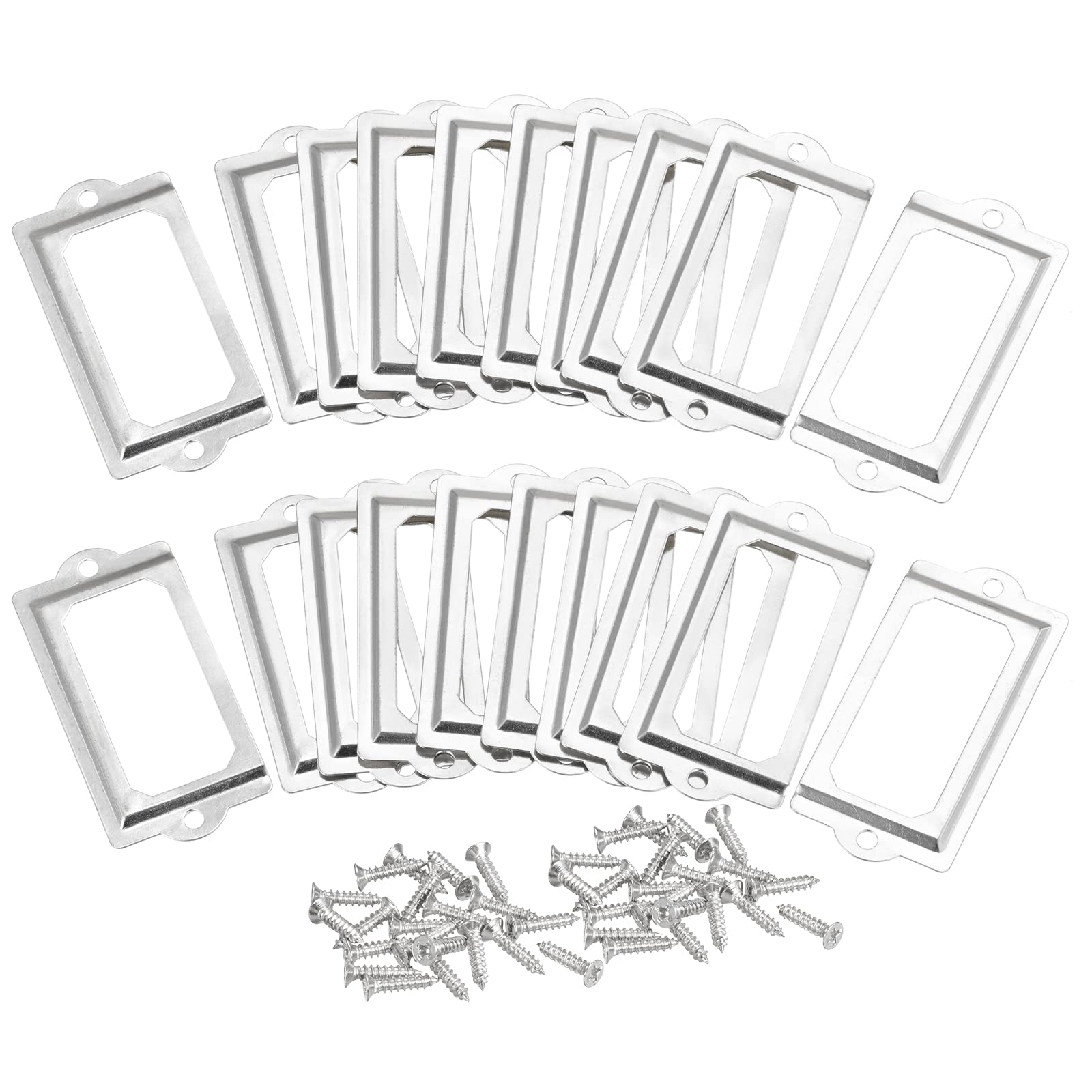 Amazon.com : uxcell Metal Label Holders, 70x33mm 50pcs File Name Card ...