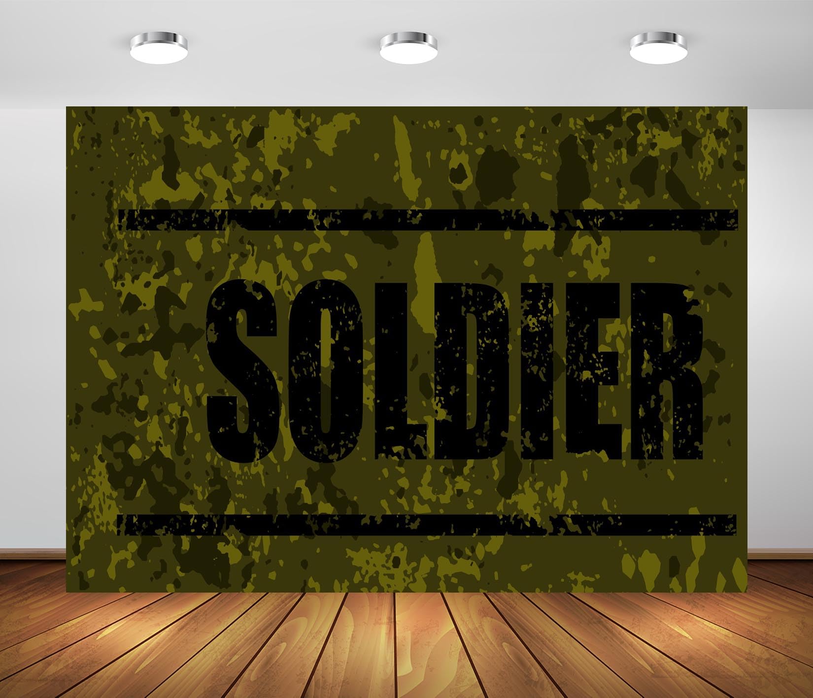 Amazon.com : BELECO 6x4ft Fabric Army Soldier Backdrop Green Camouflage ...