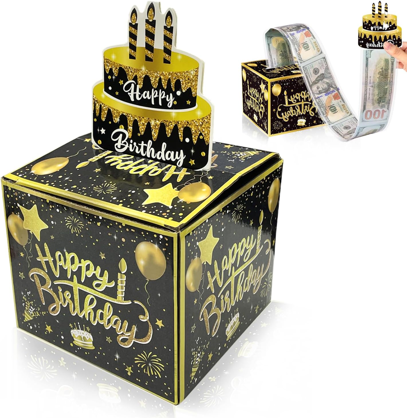 Happy Birthday Money Gift Box Money Roll Gift Box Birthday Money Box ...