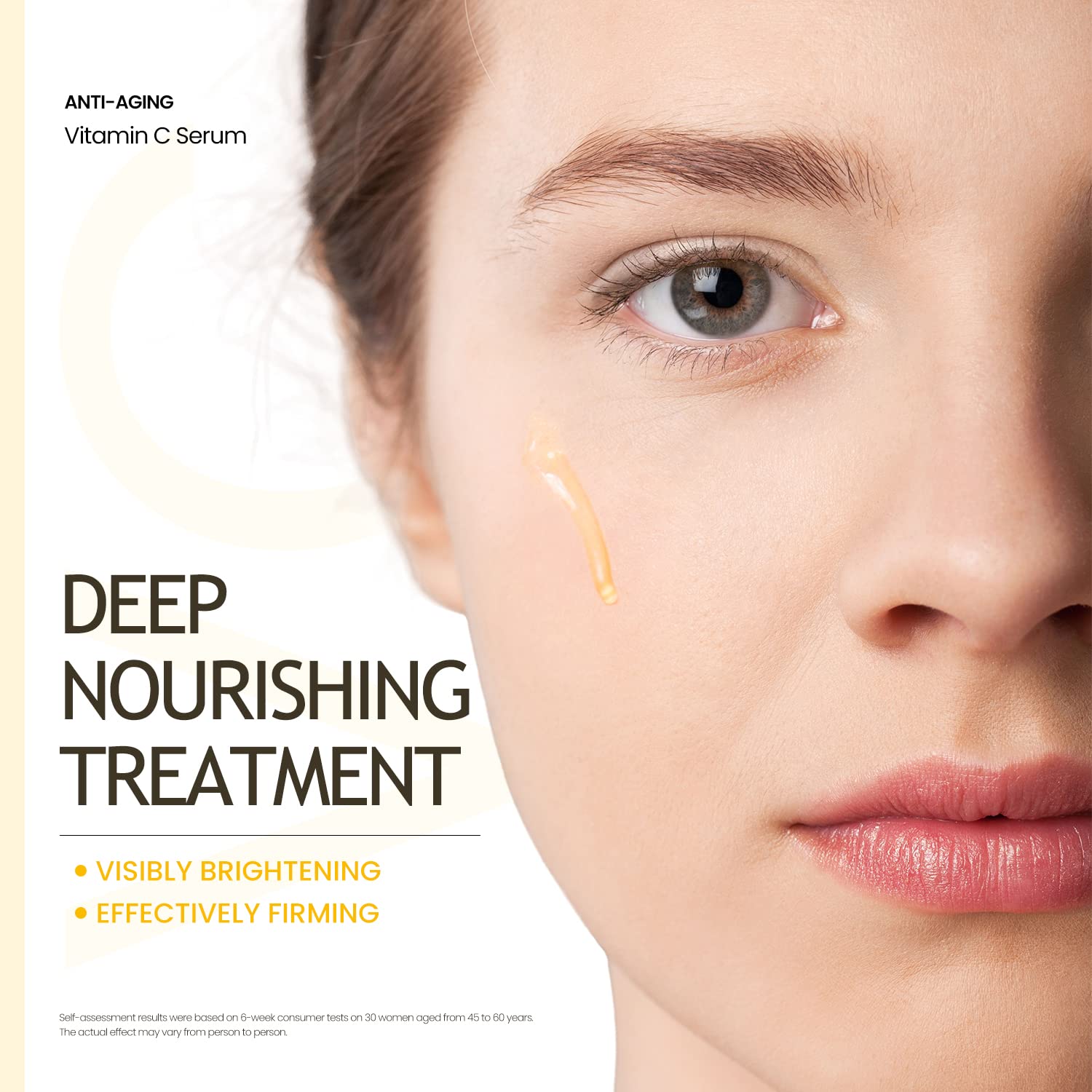 HOPEMATE Suero de vitamina C con ácido hialurónico y vitamina E textura ...