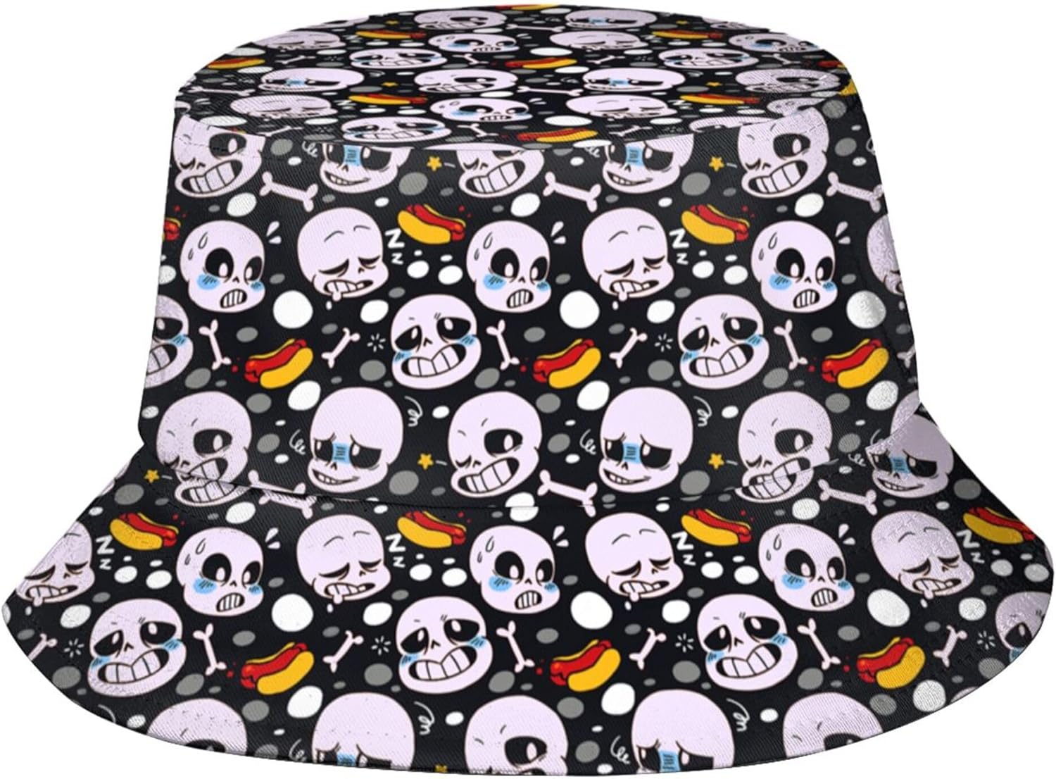 BNALAO Sans Cartoon Undertale Anime Bucket Hat Packable Fisherman Hats ...