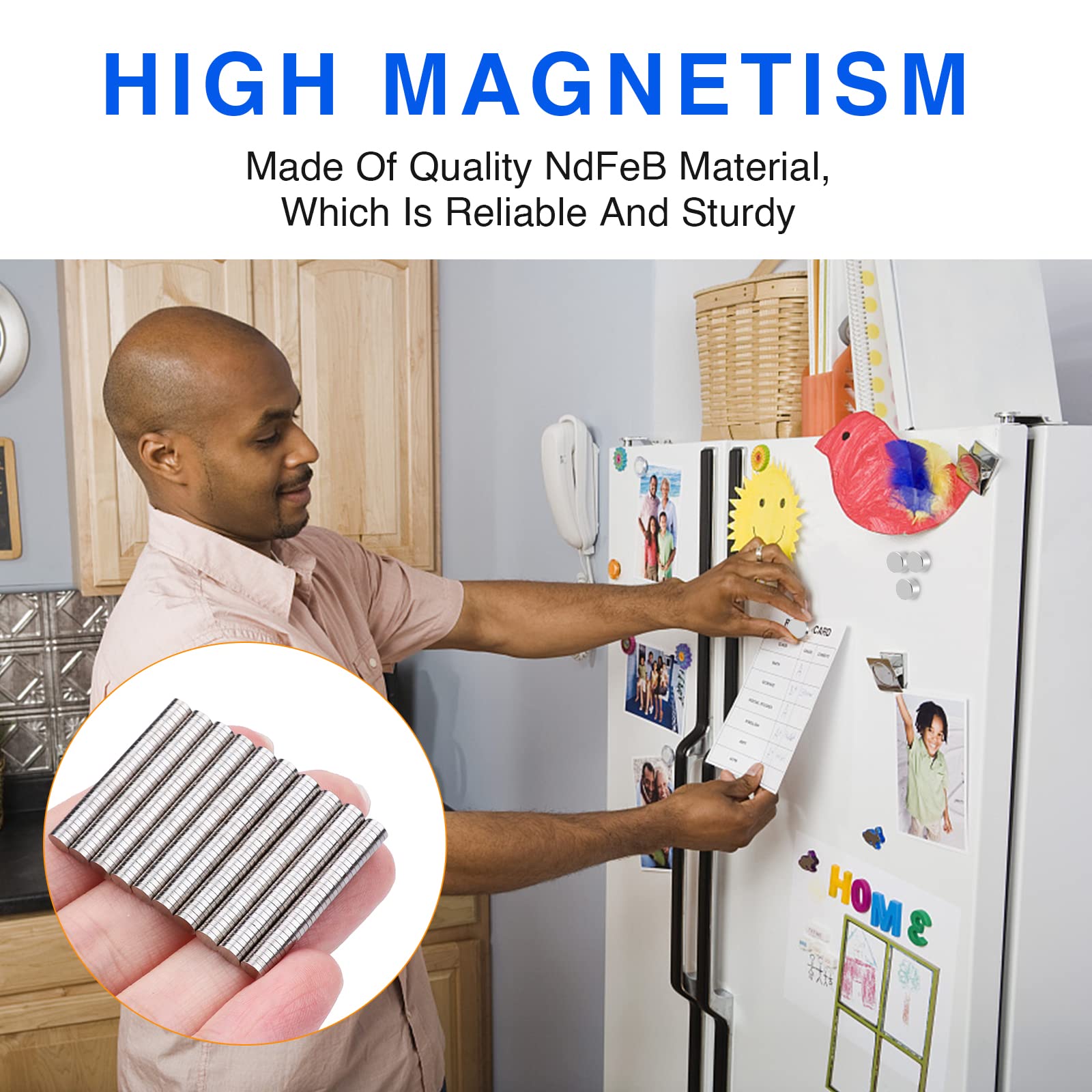 Snapklik.com : 4x2mm Small 240Pcs Mini Neodymium Magnets, Tiny Round ...