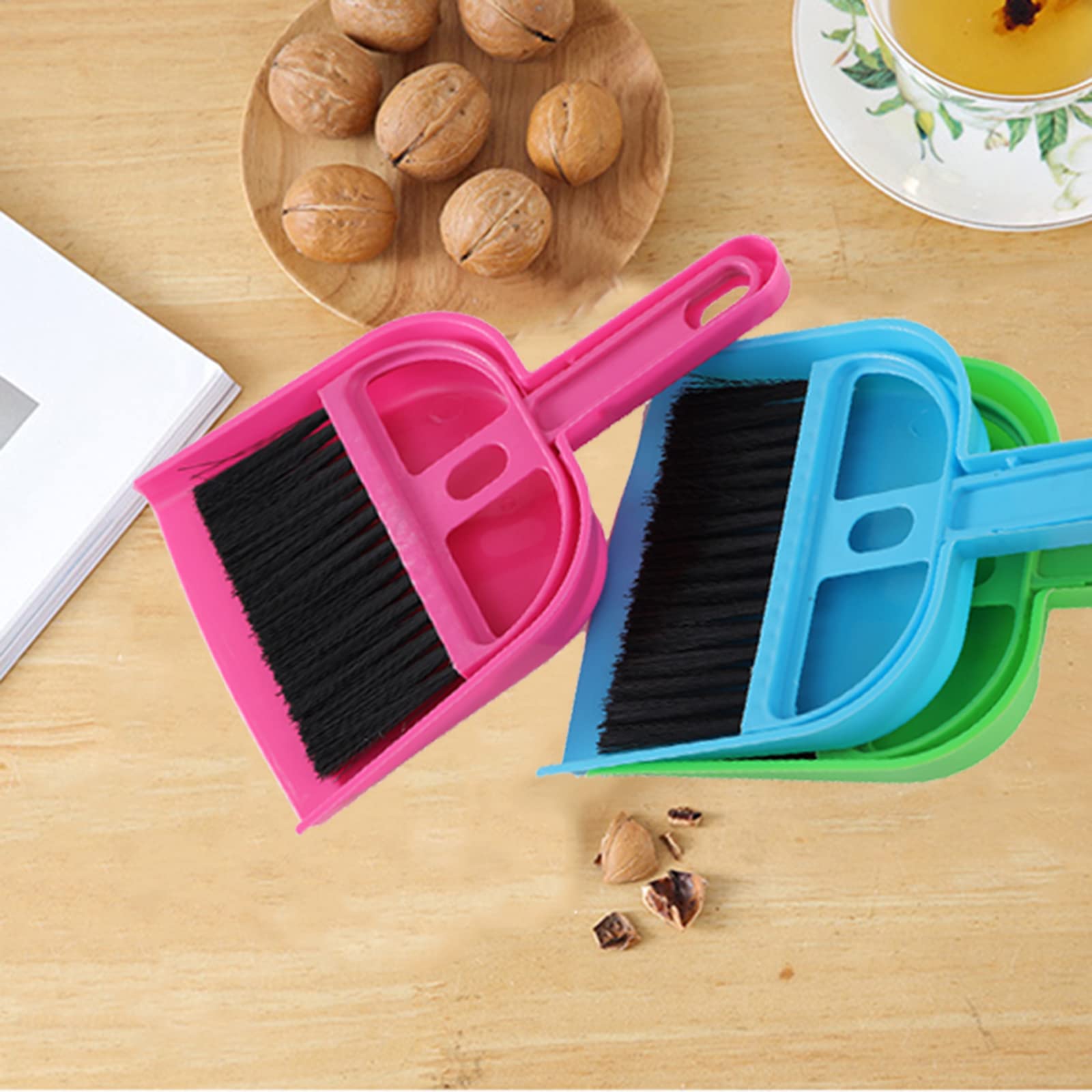 Snapklik.com : 6 Pack Mini Dust Pan And Brush Set, Mini Hand Broom ...
