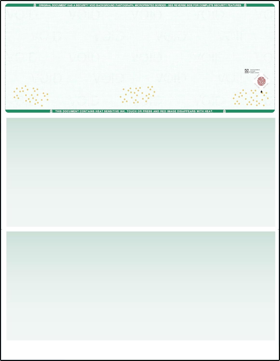 Amazon.com: Cheques de alta seguridad en blanco en la parte superior ...