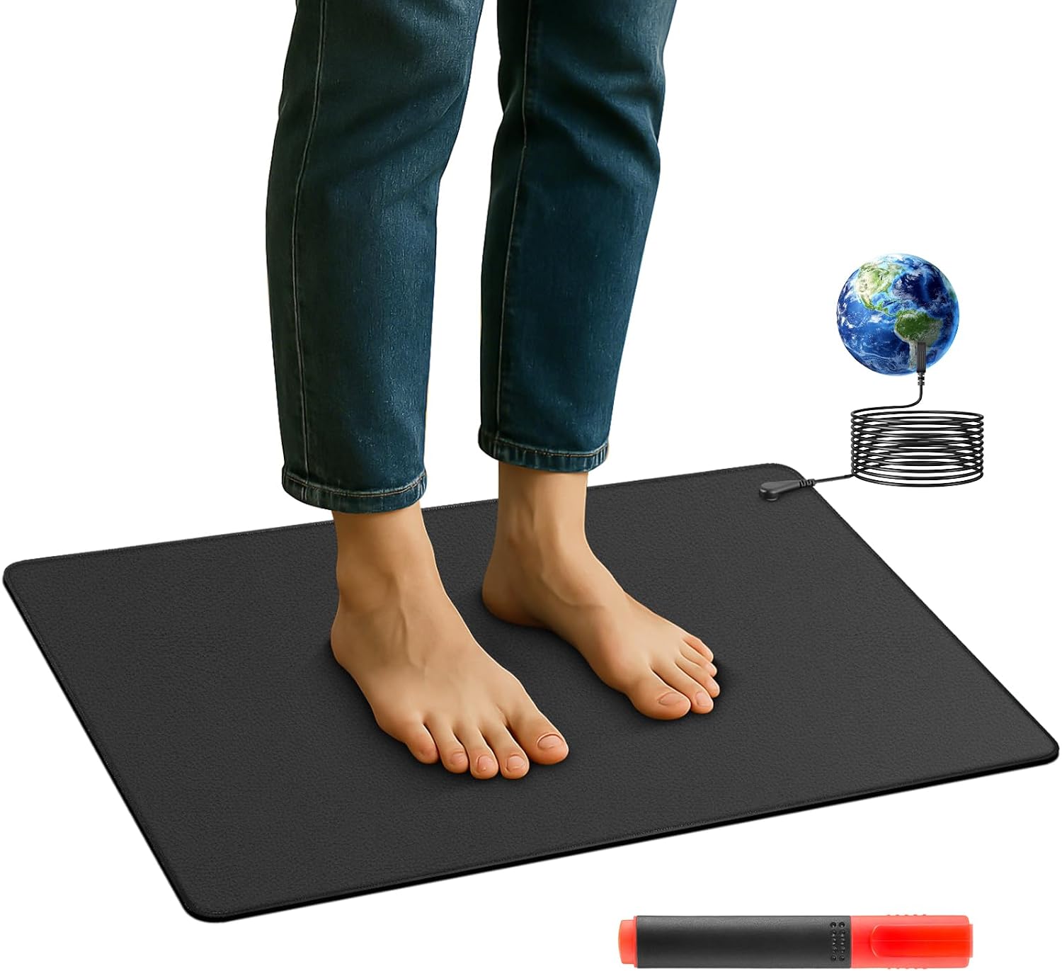 Grounding Mat with 100K Ohmresistor,The Globe Pad for Feet Earth Ground ...