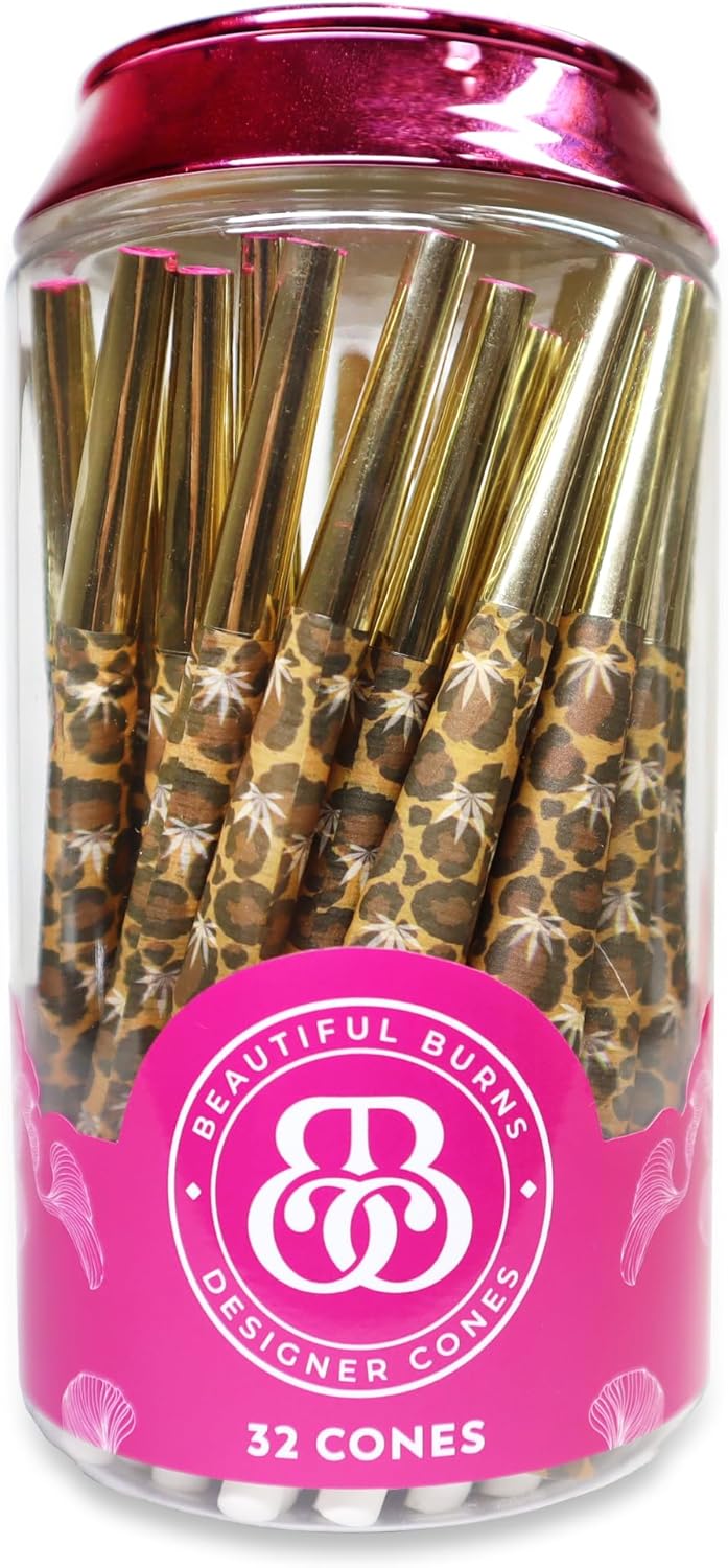 Amazon.com: Beautiful Burns, Lady Leopard, Pre-Rolled Cones 32 Count ...