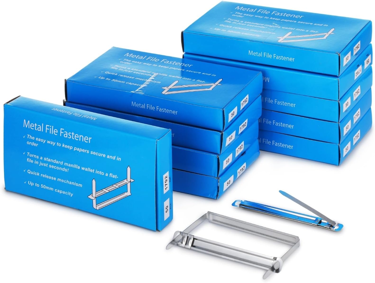 Amazon.com : PZRT 10PCS 2 Holes Document Paper Fasteners Metal Silver ...