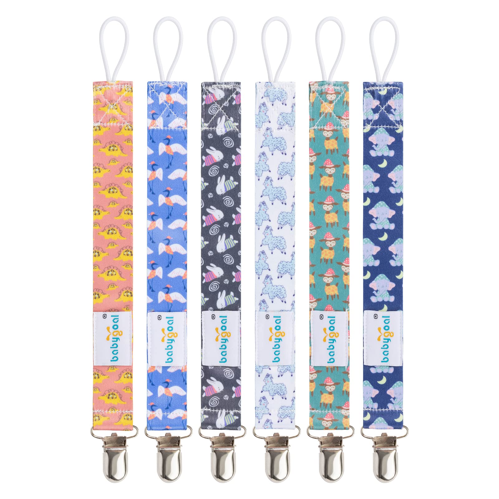 Snapklik.com : Babygoal Pacifier Clips, 6 Pack Pacifier Holder For Boys ...