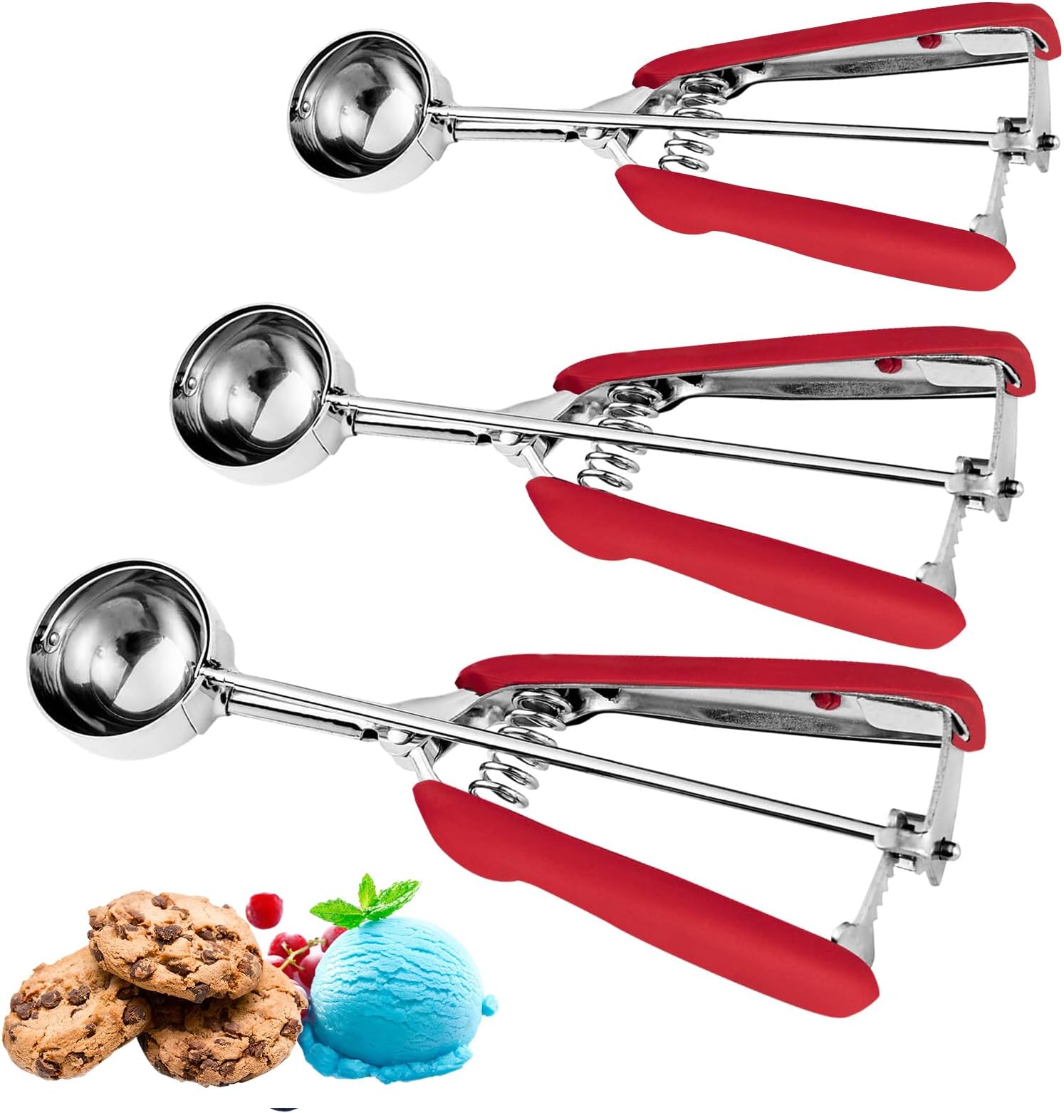 Amazon.com: HOMURE H Cookie Scoop Set, Include 1 Tbsp/2 Tbsp/3 Tbsp ...