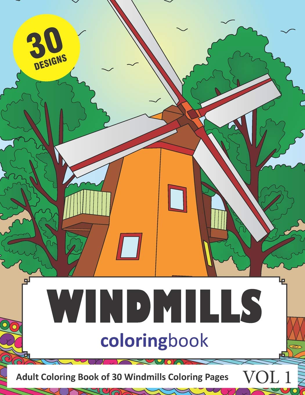 Wind Mill Coloring Pages