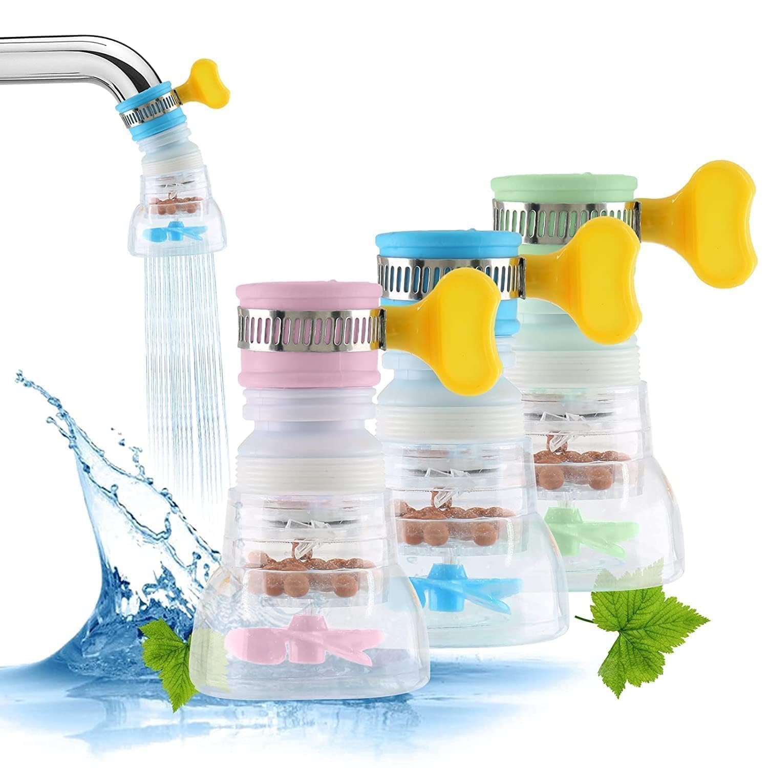 JELVI Kitchen Tap Extension Flexible Anti Splash Water Saving Movable ...