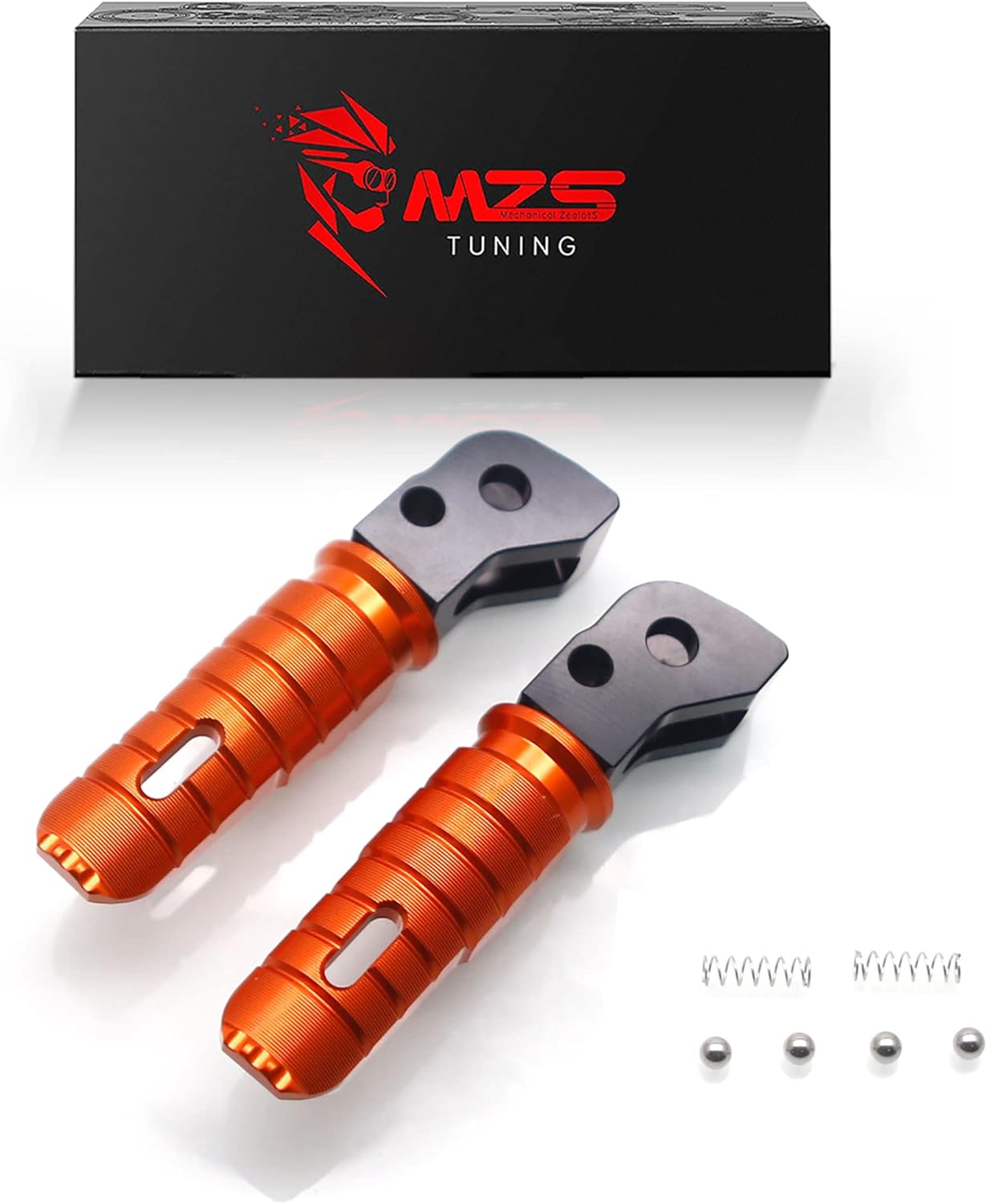 Amazon.com: MZS Motorcycle Foot Pegs, Aluminum Rear Passenger Footpegs ...