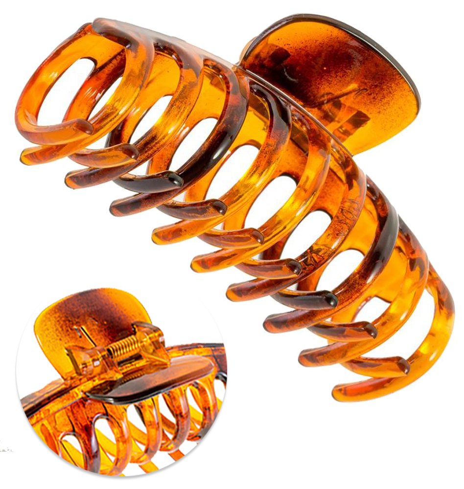 Amazon.com: Amber Colored Hair Styling Clamp Hairstyling Butterfly ...