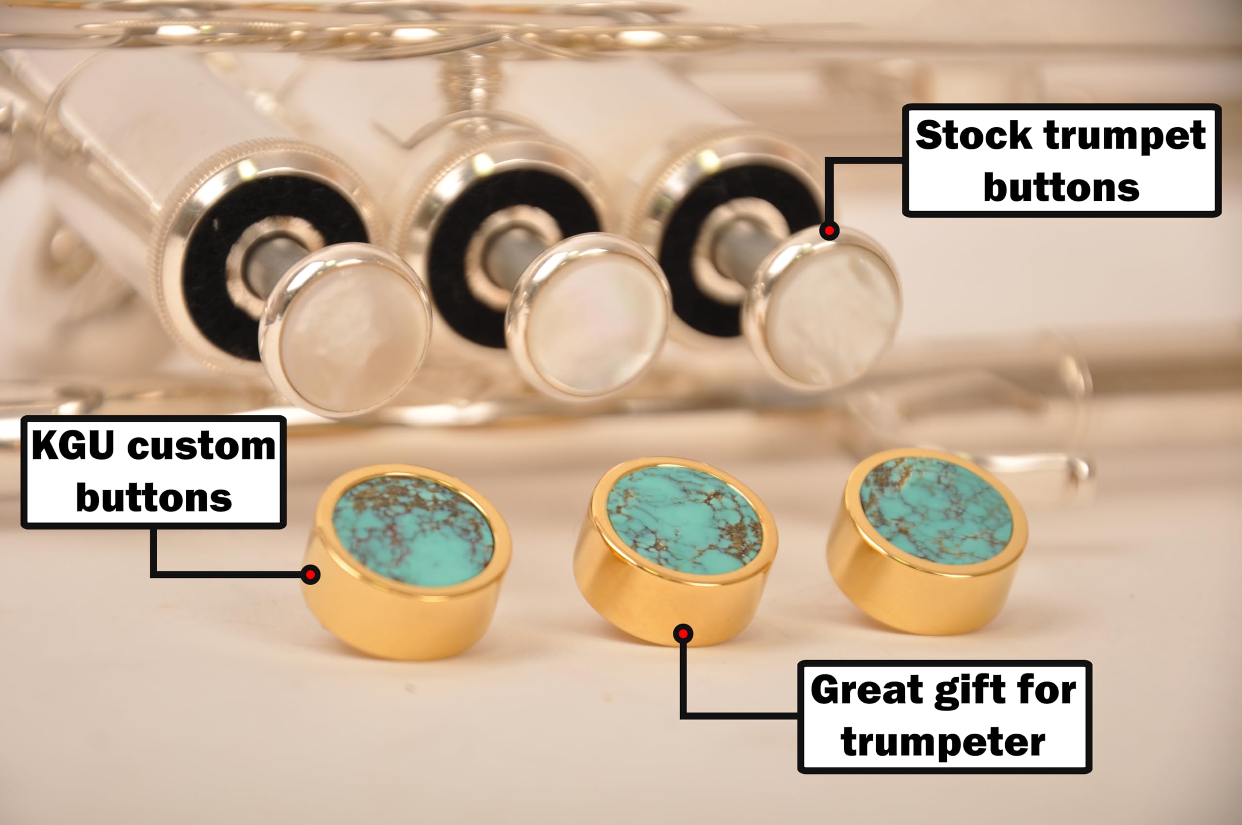 Snapklik.com : HEAVY Trumpet Custom Finger Buttons For All Bach ...