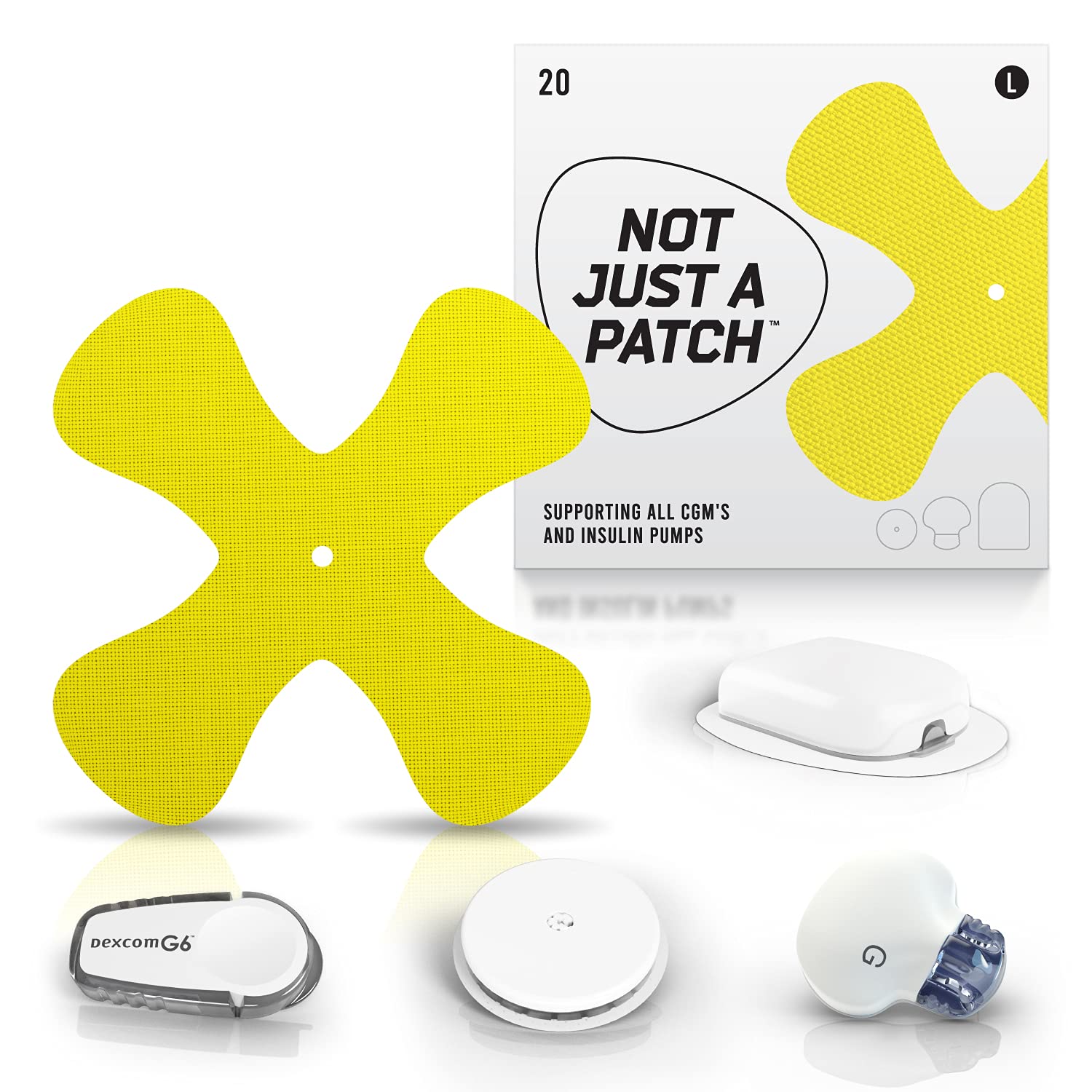 Buy Not Just A Patch X-Patch CGM Sensor Patches (20 Pack) - Water ...