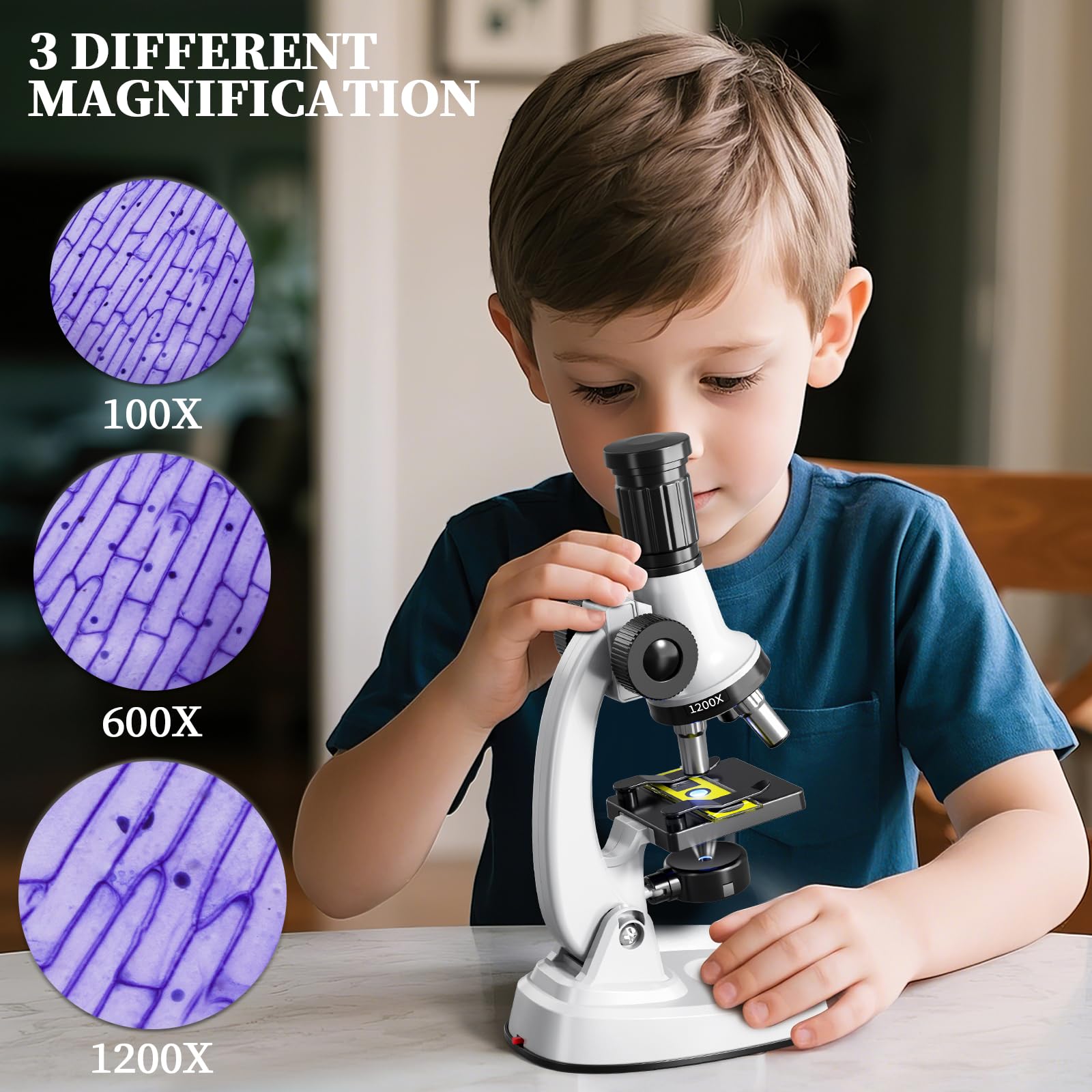 Snapklik.com : Novaluki 65 Pieces Microscope Kit For Kids Ages 5-7 8-13 ...