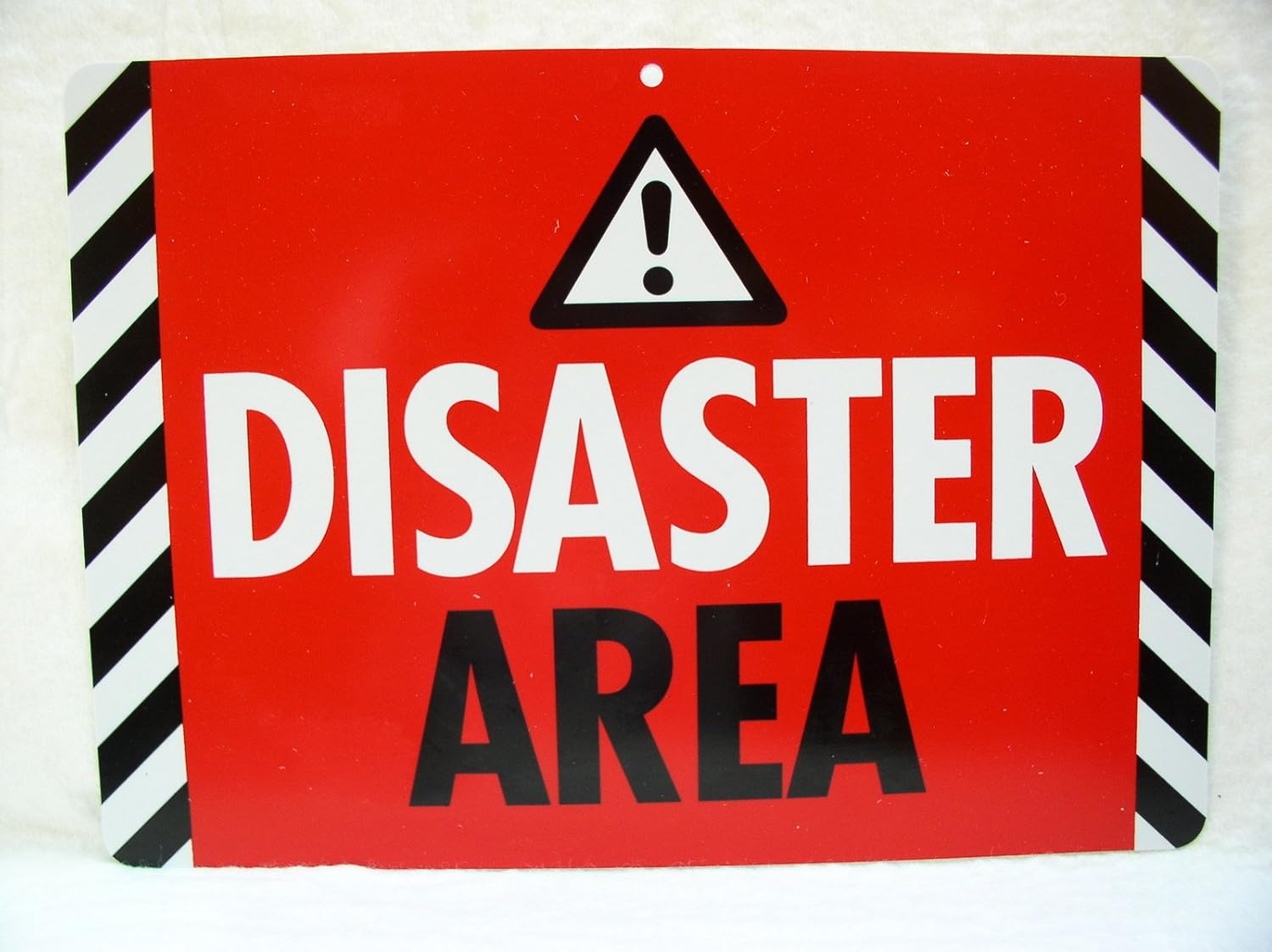 Amazon.com : WARNING SIGN DISASTER AREA COLLEGE DORM MESSY ROOM FUNNY ...