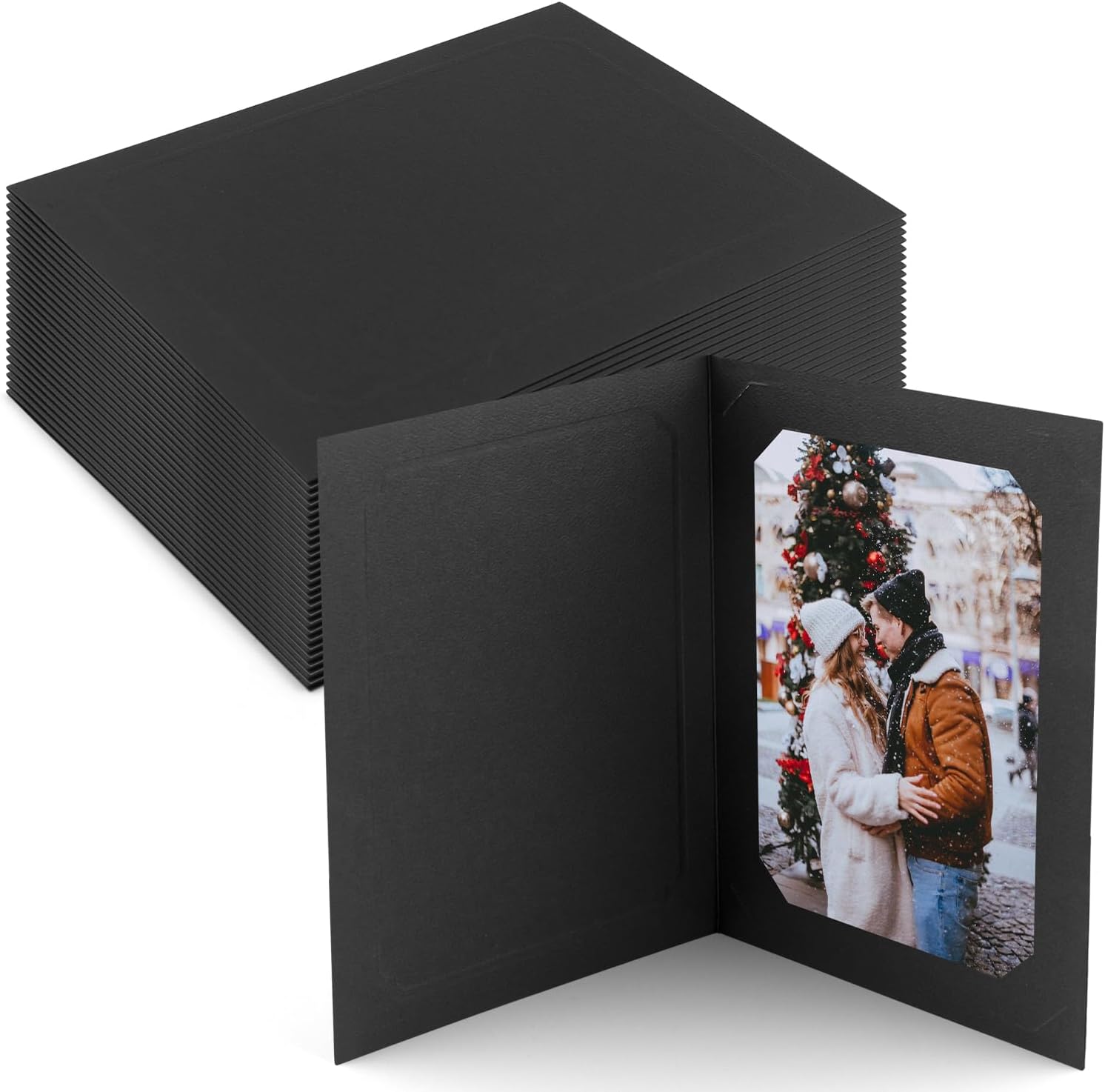 Amazon.com: Golden State Art 50 Pack of 4x6 Photo Folders, Black, Acid ...