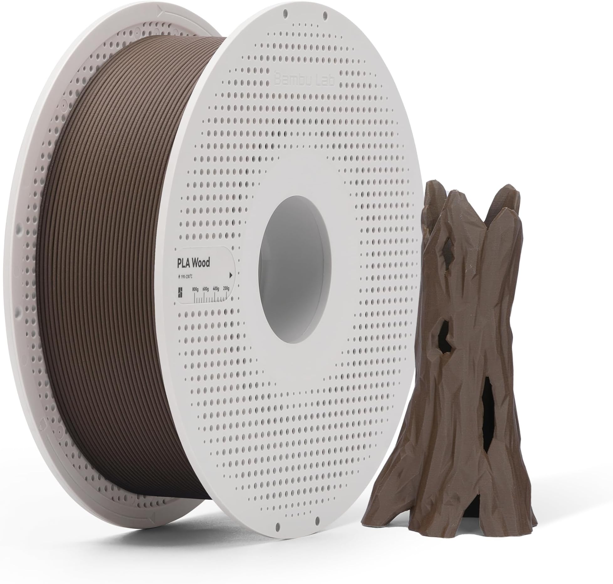 Bambu Lab PLA Wood 3D Printer Filament, 1.75mm Filament with Real Wood ...